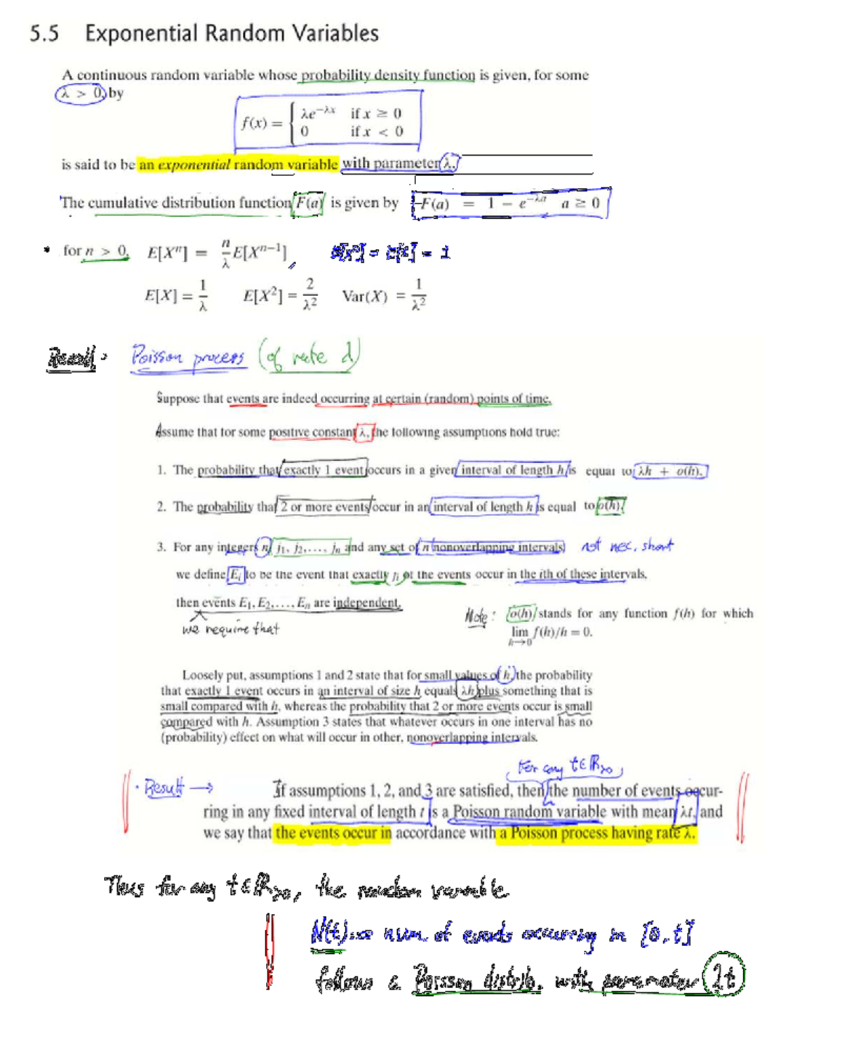 MA2116 Lecture 09: Exponential Random Variables and Poisson Processes - Studocu