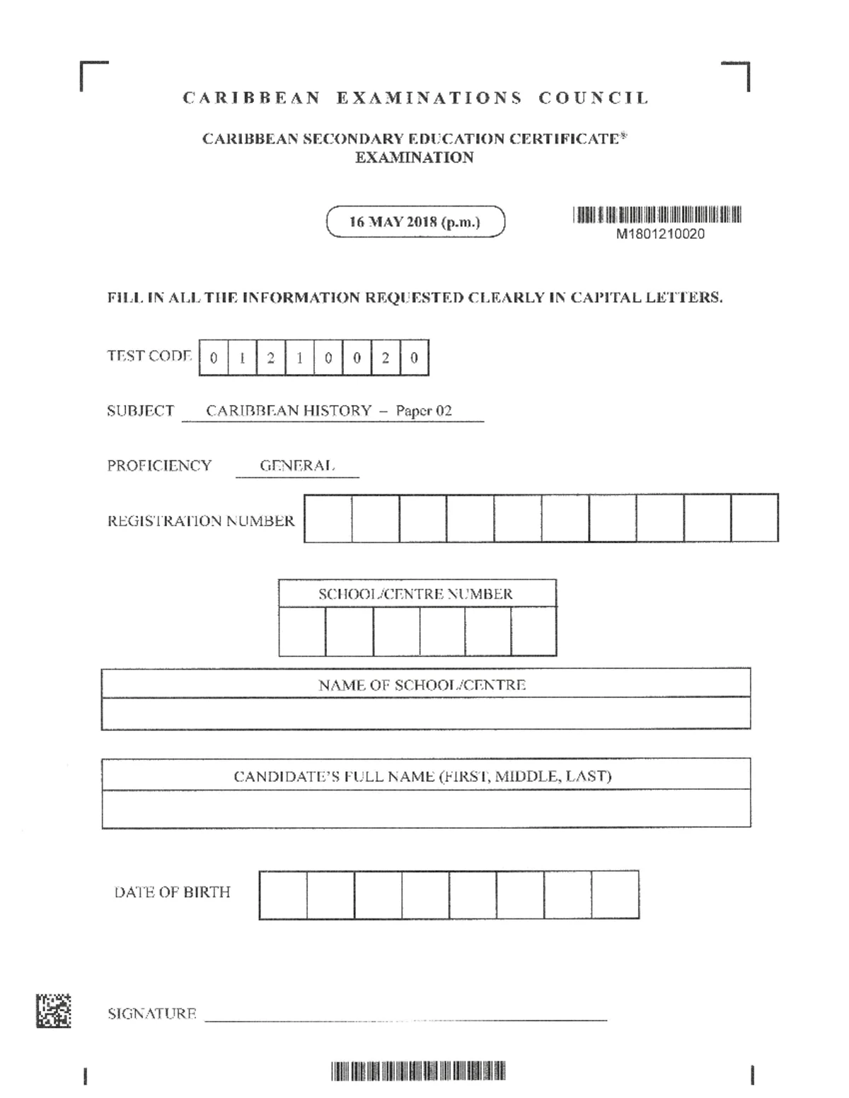 CSEC Social Studies Jan 2025 Paper 02 Exam Instructions & Questions ...