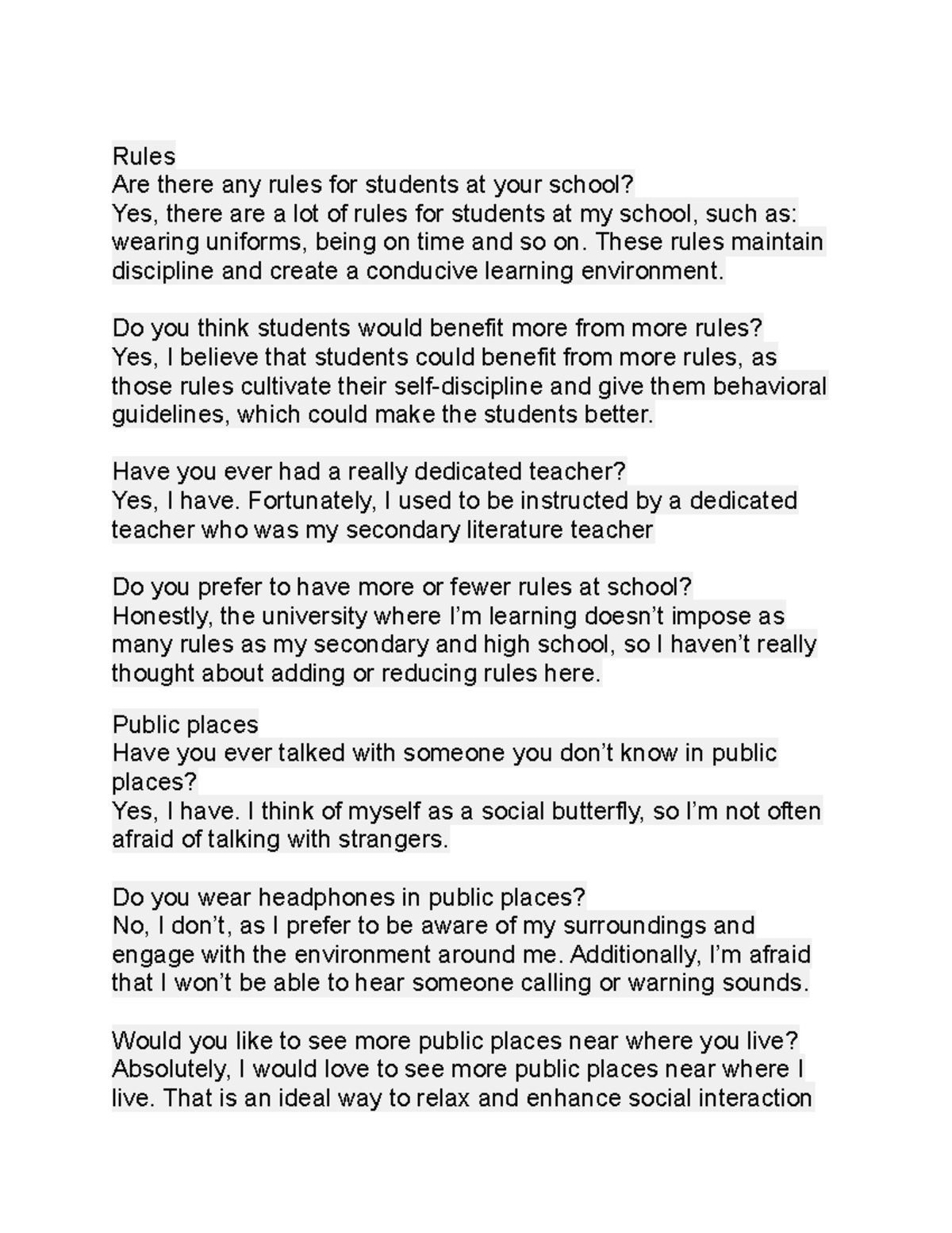Rules and Social Interactions: Insights from Student Life - Studocu