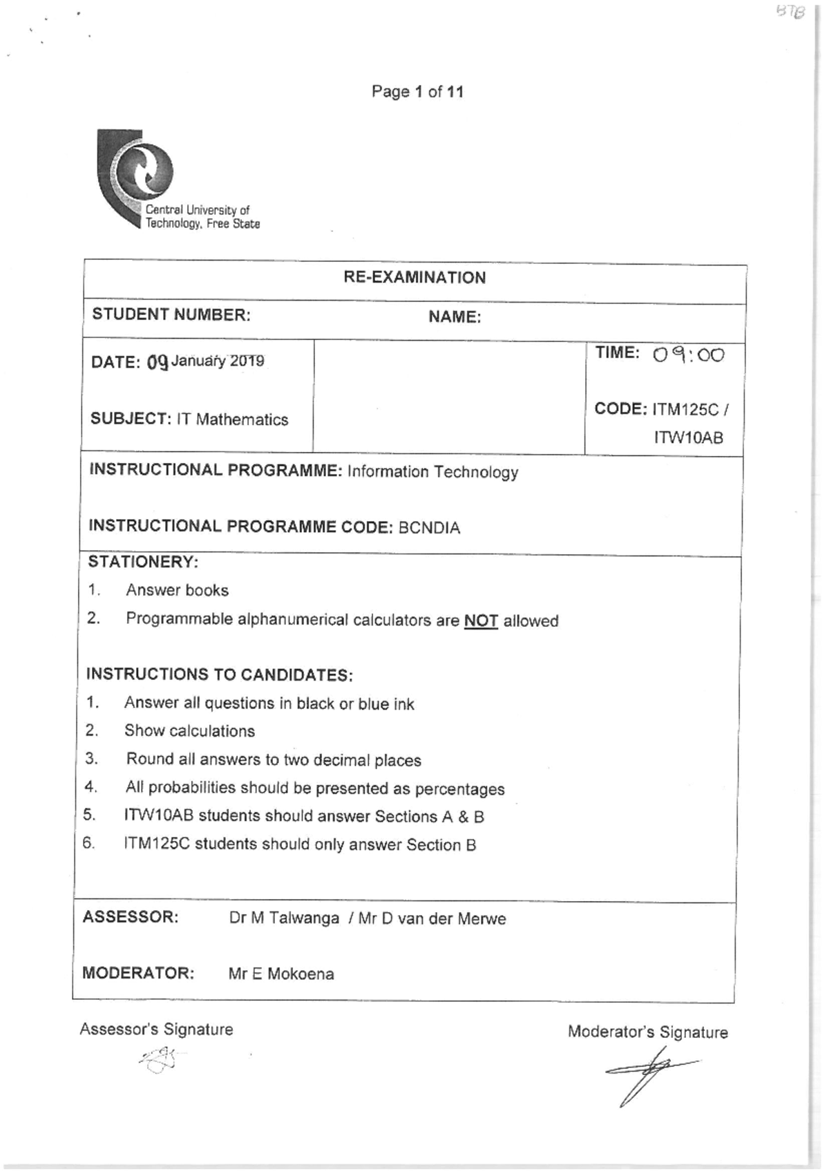 ITM125C Final Exam Notes - IT Mathematics S1 2019 - Studocu