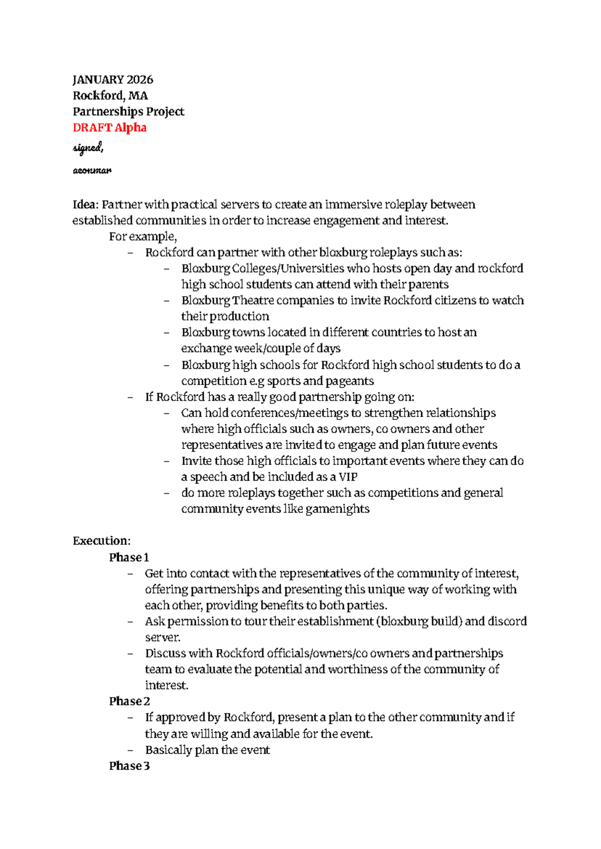 Rockford, MA Partnerships Project Draft Plan - January 2026 - Studocu