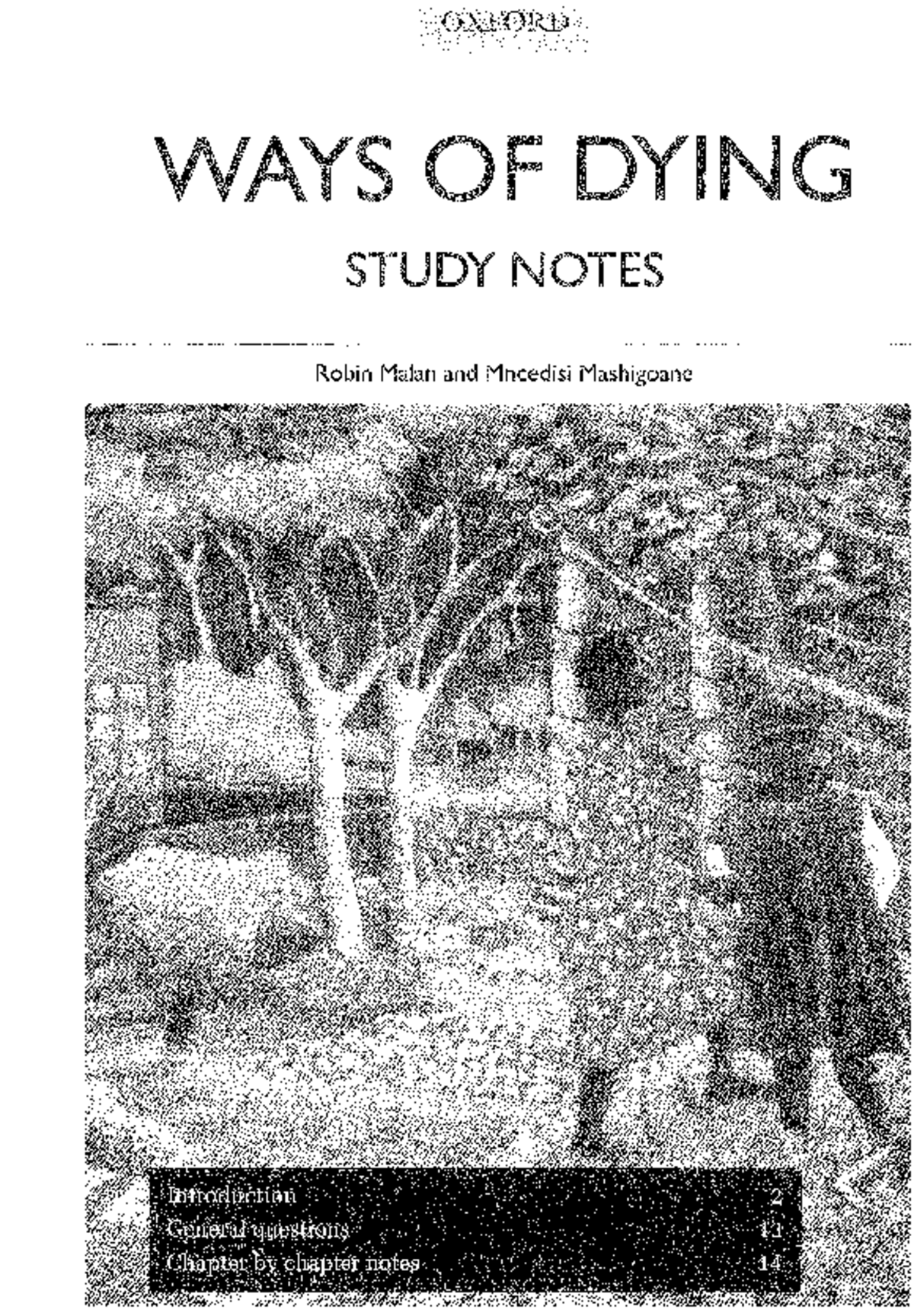 OXF 9780195718492 Ways of Dying Study Notes: Key Themes & Analysis ...