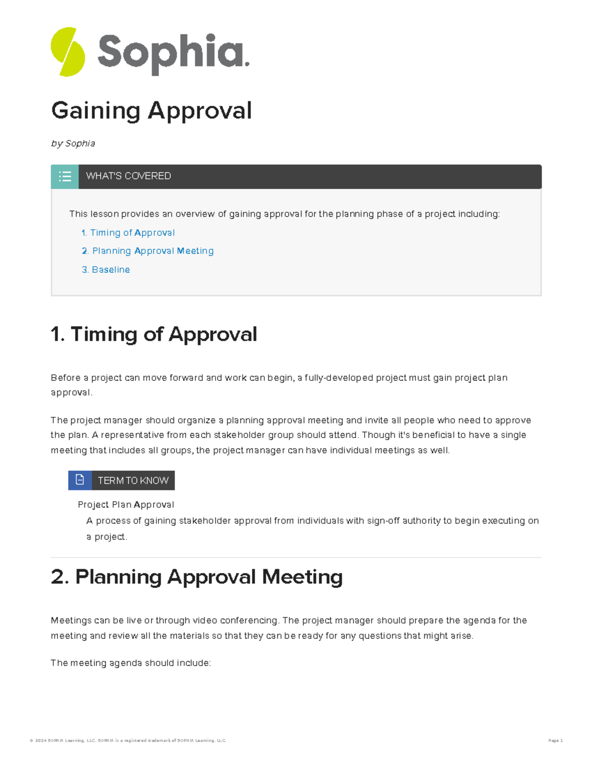 Project Plan Approval Overview: Gaining Stakeholder Sign-Off - Studocu