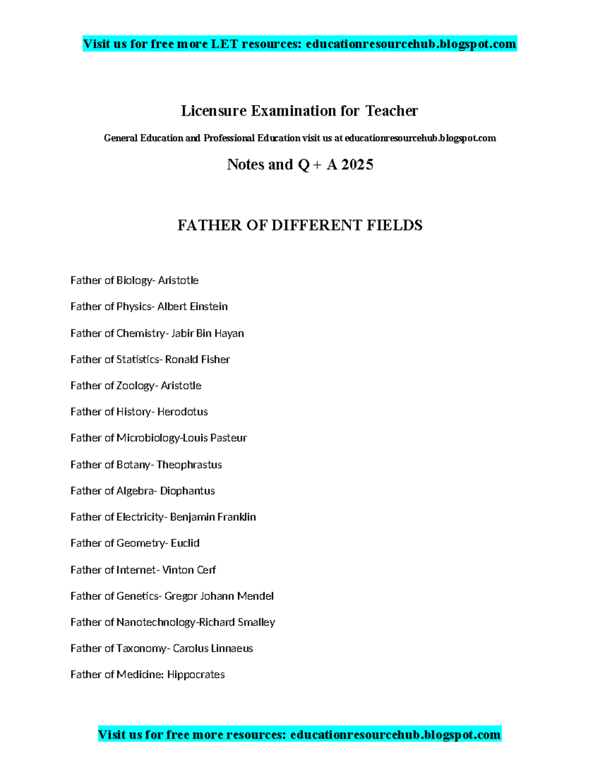 LET GEN ED Reviewer 2025: Key Concepts and Practice Questions - Studocu