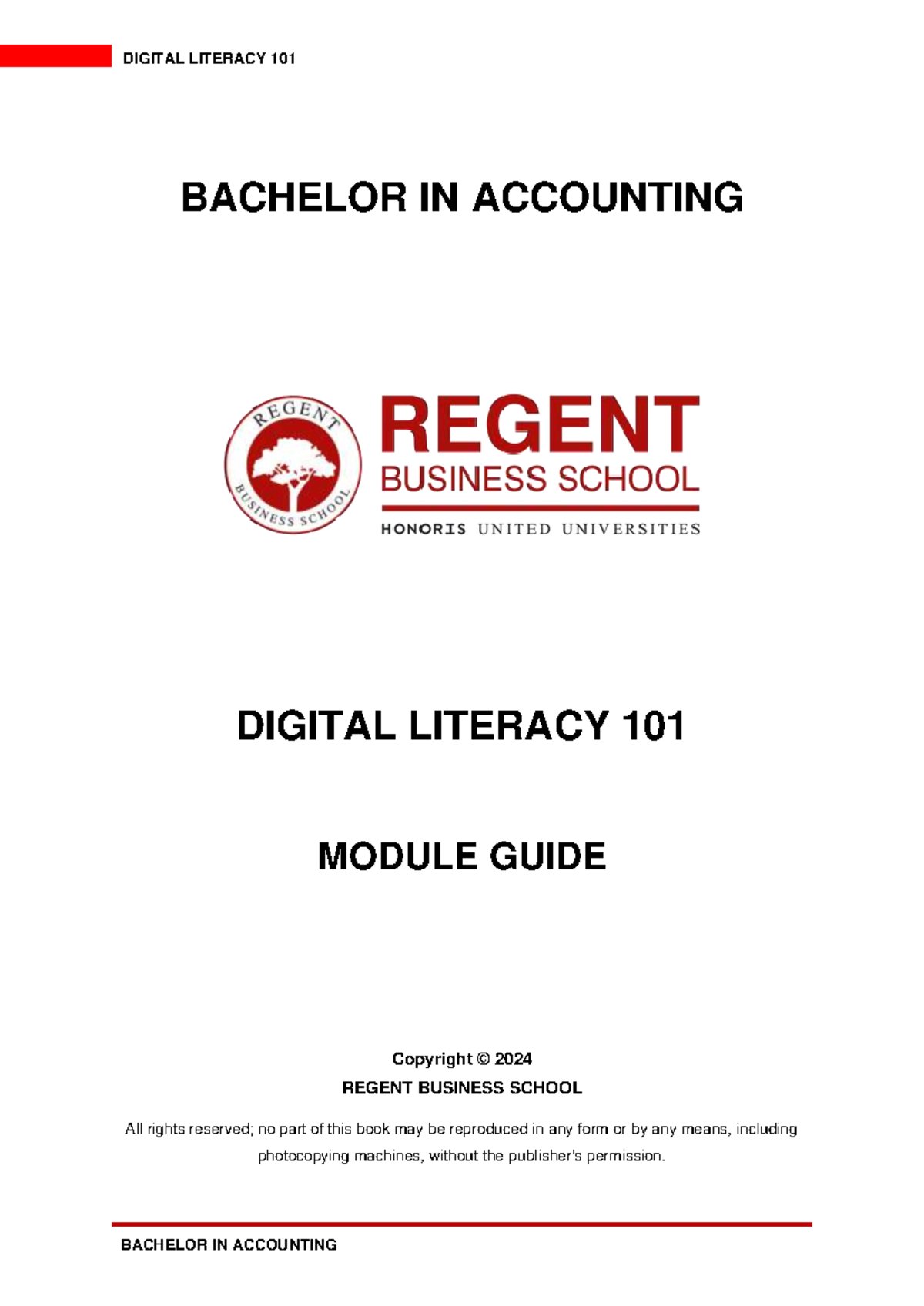 Digital Literacy 101 Module Guide for Bachelor in Accounting - Studocu