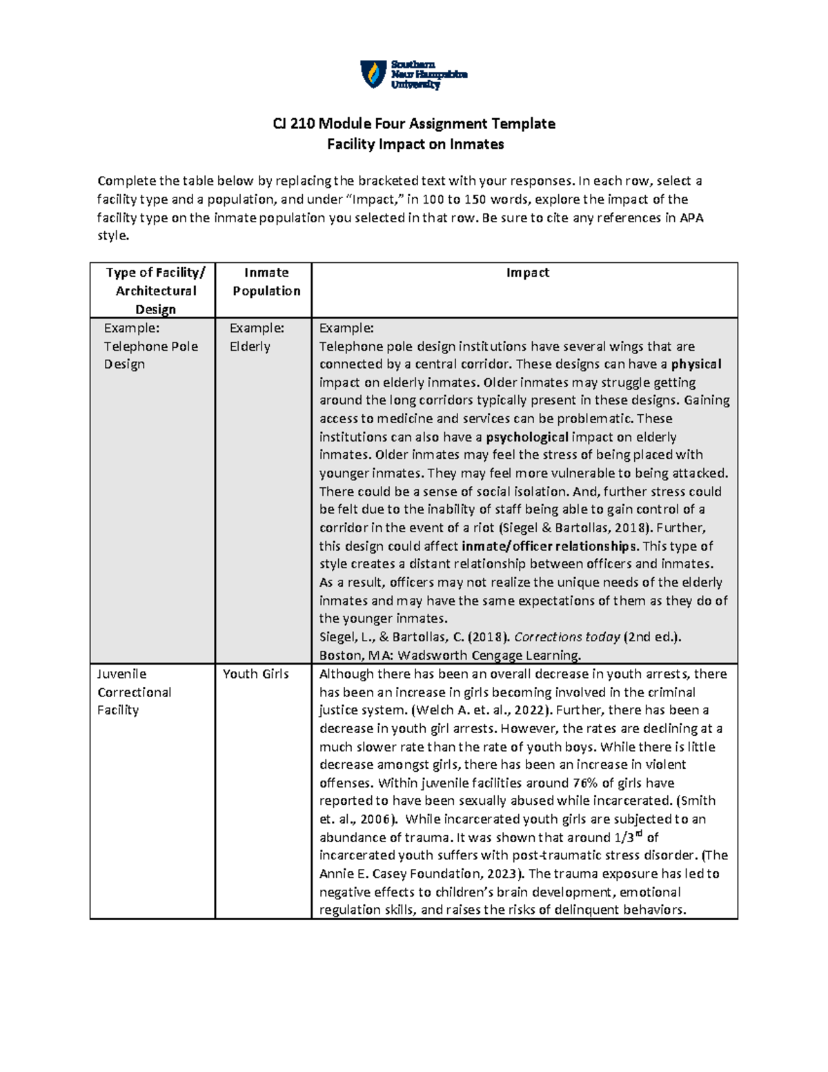 CJ 210 Module Four Assignment Template - CJ 210 Module Four Assignment ...