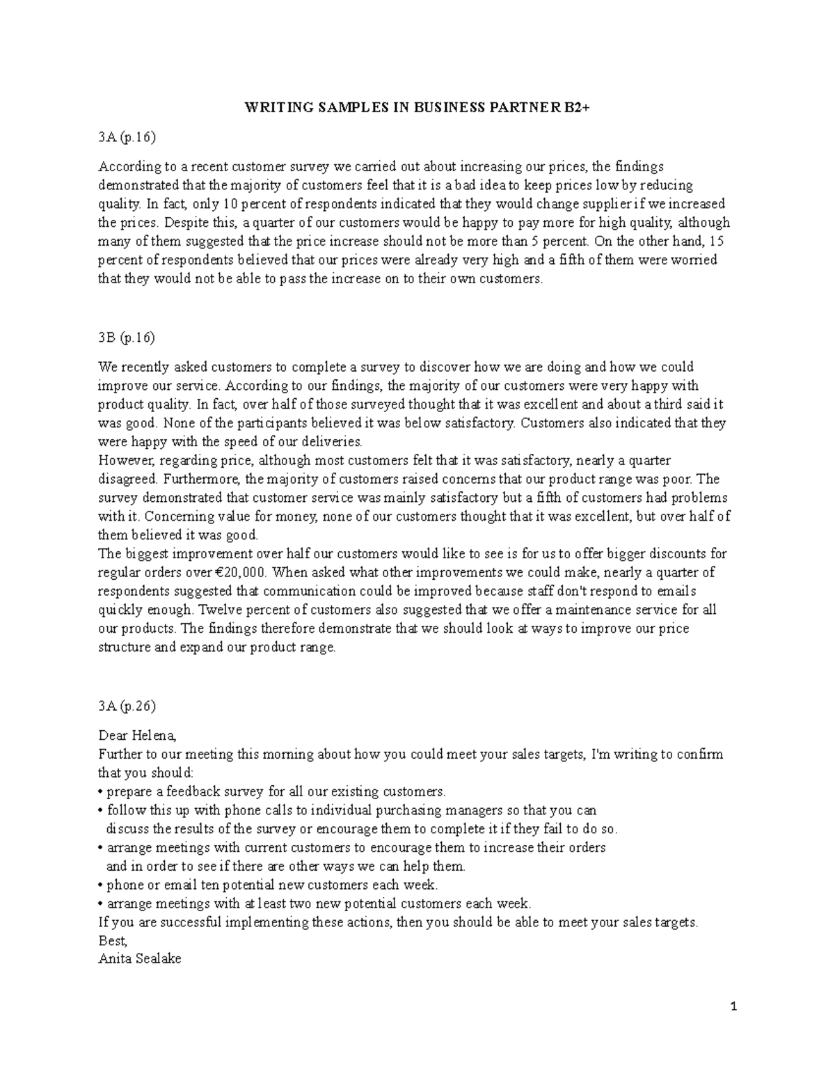 Writing samples - BAIKIEMTRATESTBAKC - WRITING SAMPLES IN BUSINESS ...