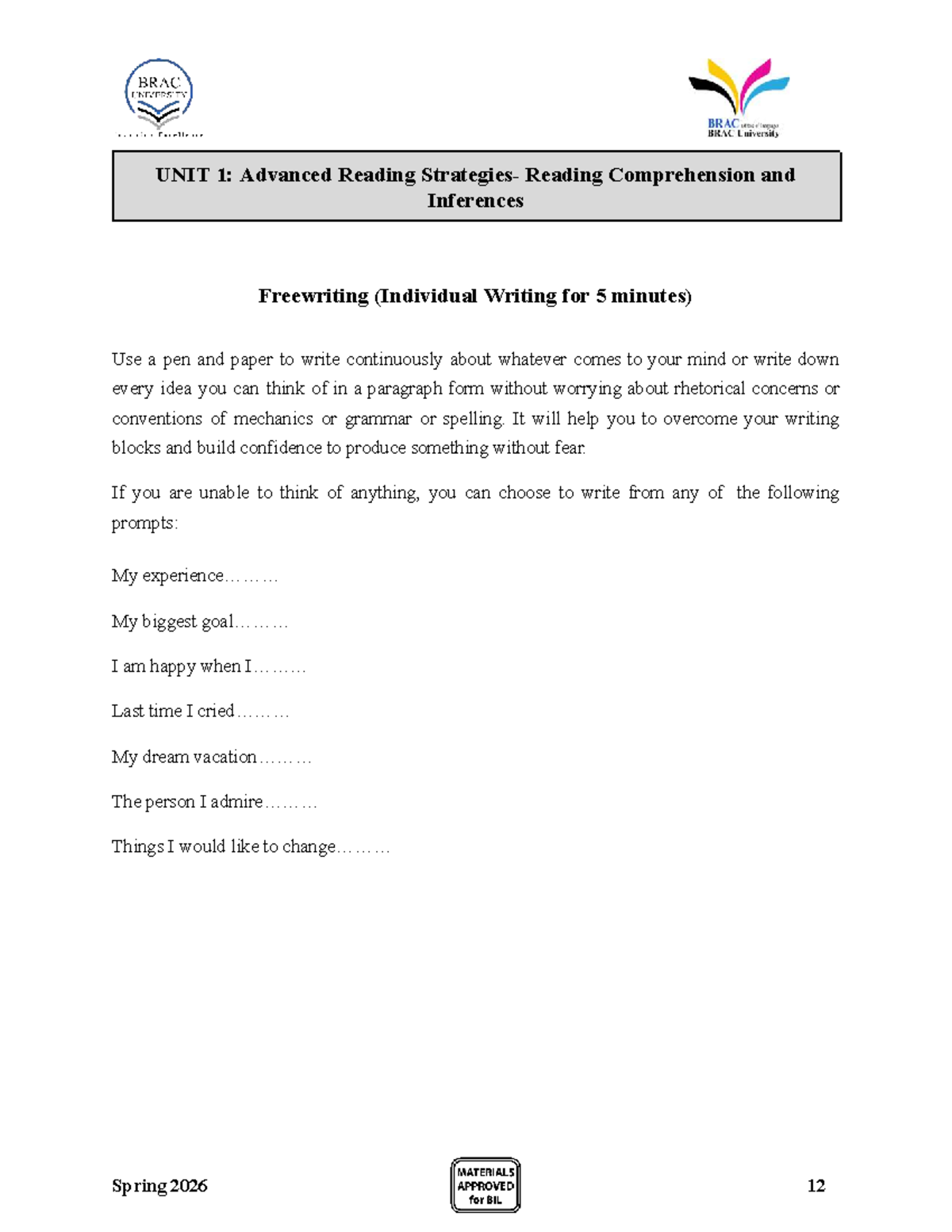 Unit 1: ENG102 Advanced Reading Strategies and Comprehension Techniques ...