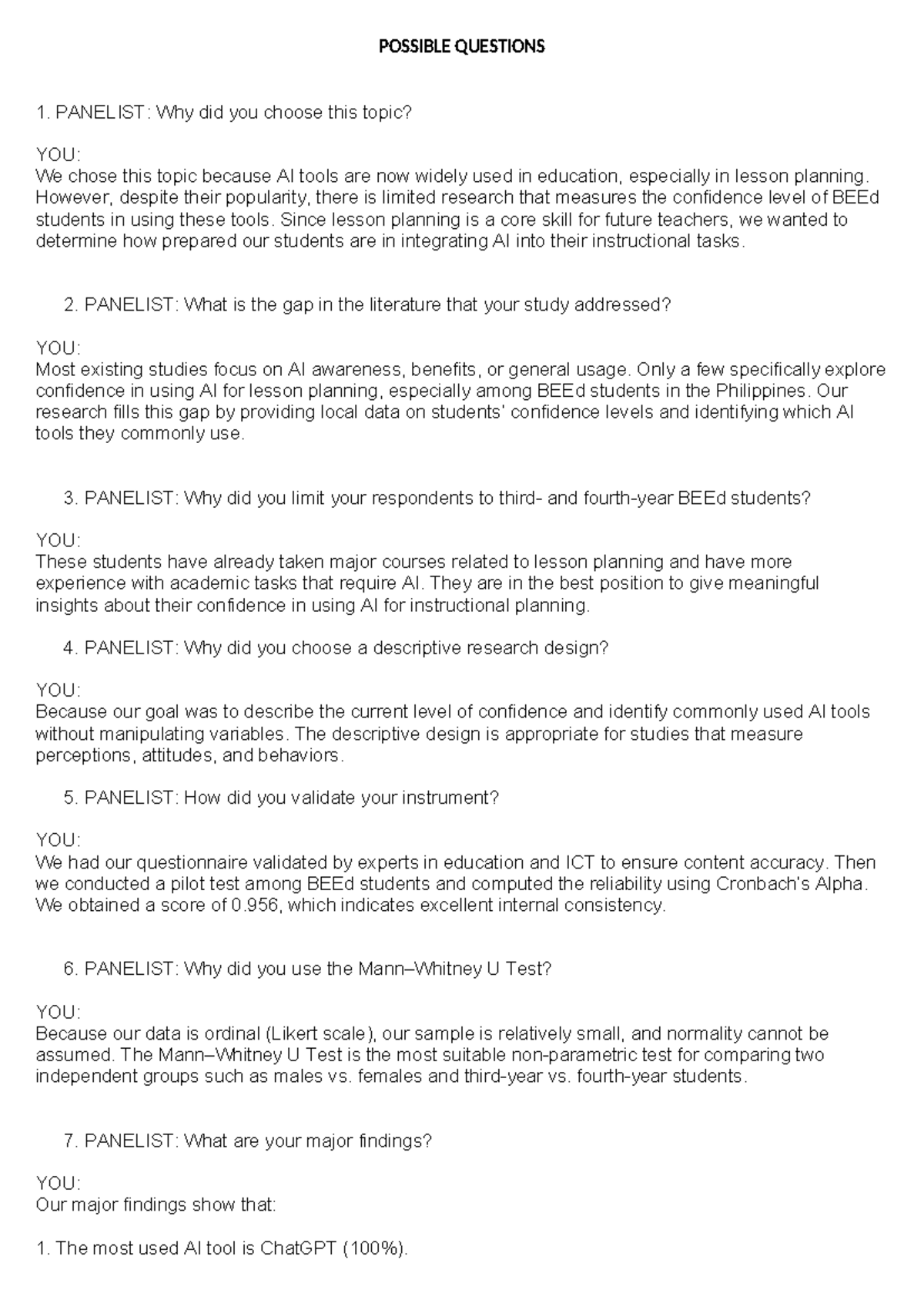 BEEd 101: Confidence Levels of Students Using AI Tools for Lesson ...