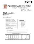 Year 11 Math Extension 1 - Grade: 11 - New South Wales Higher School ...