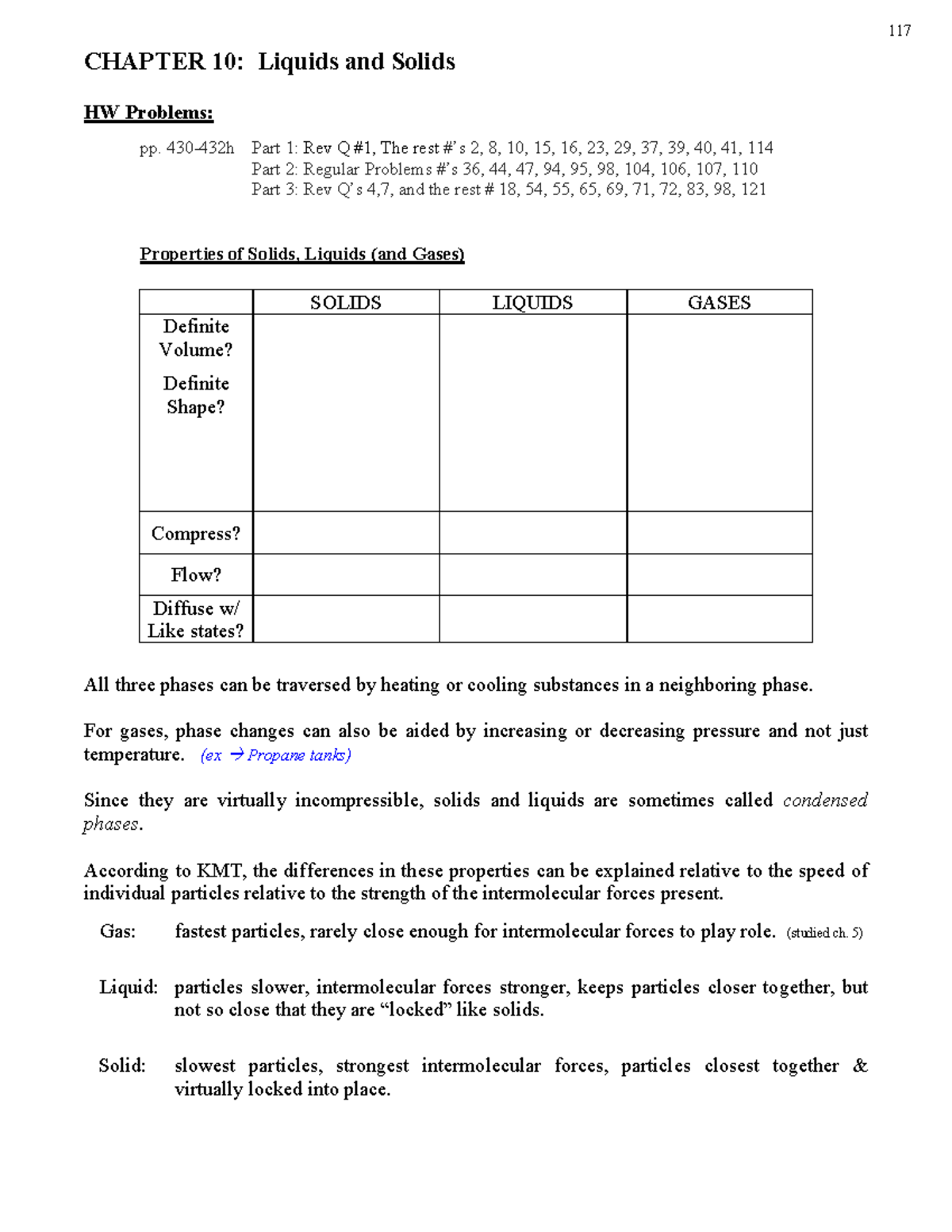 117 AP Chemistry Chapter 10: Liquids and Solids HW Problems - Studocu