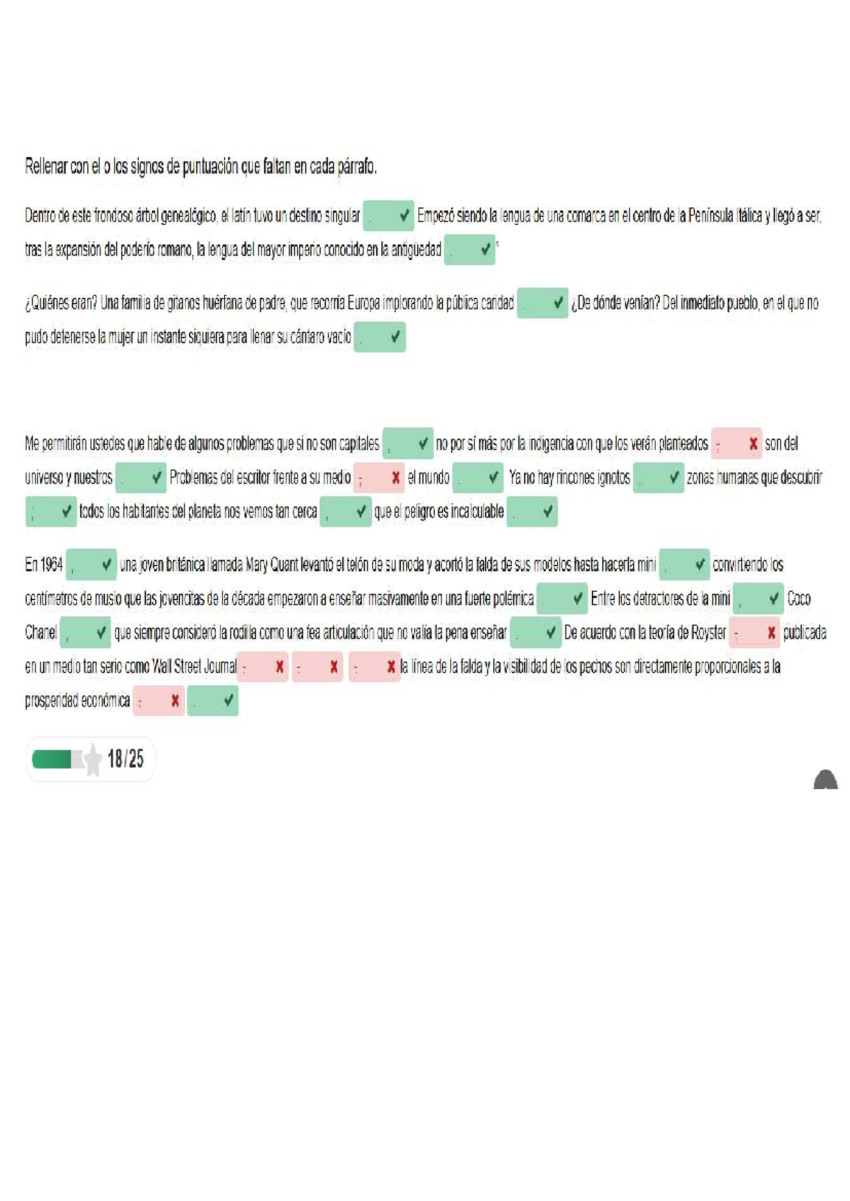 Actividad 2: Rellenar Signos de Puntuación Faltantes - Studocu