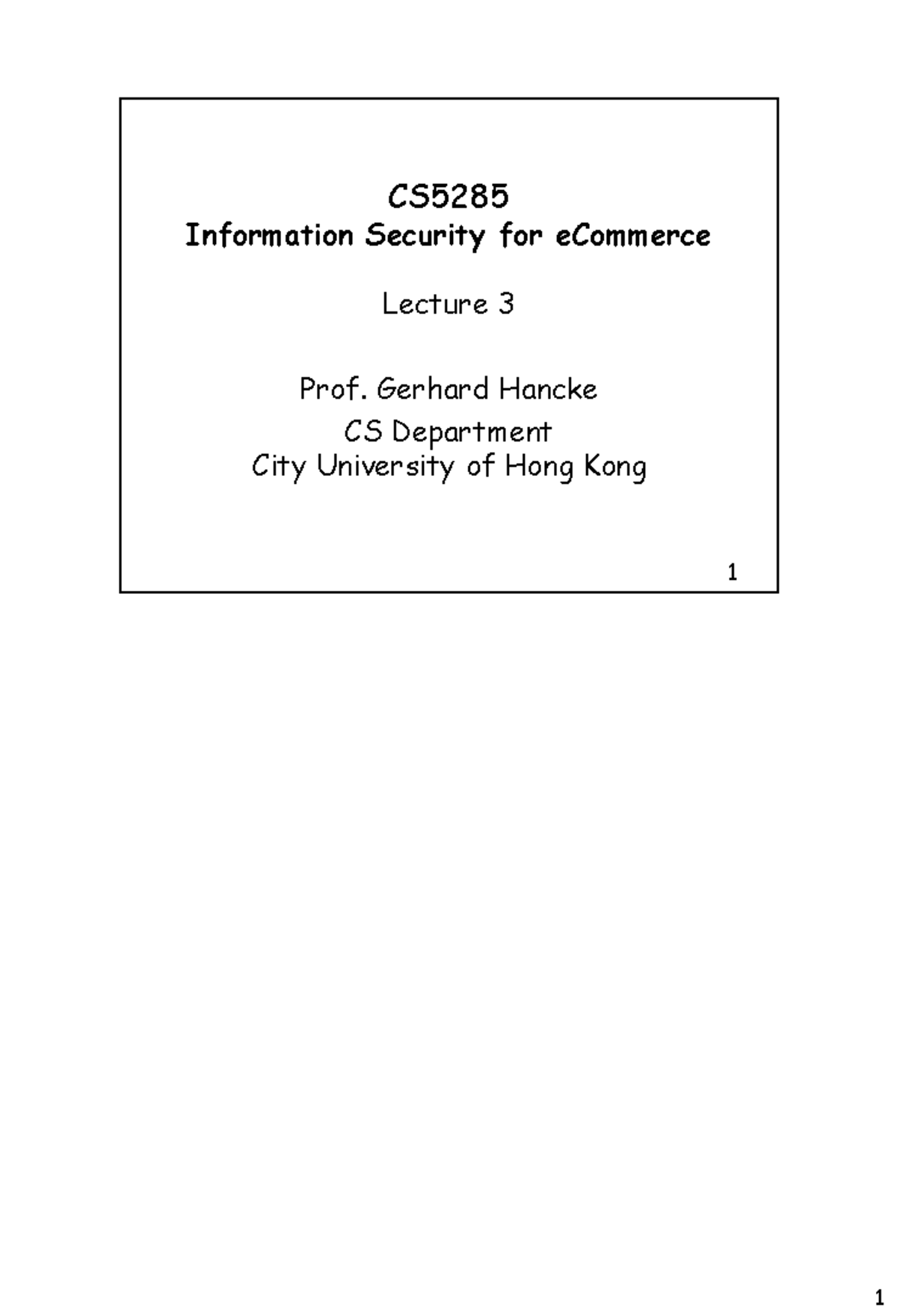 CS5285 Information Security for eCommerce Lecture 3: Number Theory ...