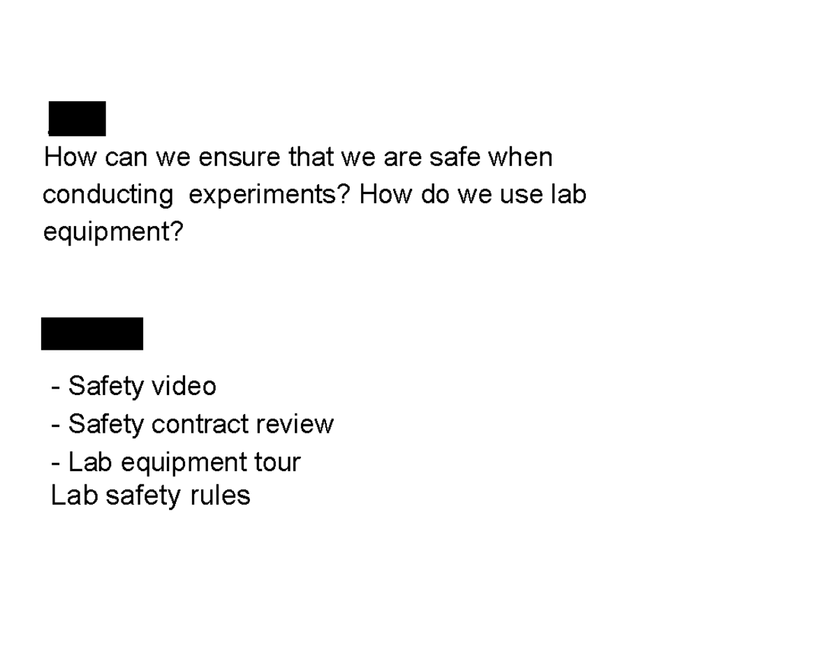 Lab Safety Guidelines and Equipment Overview - LAB 1 - Studocu