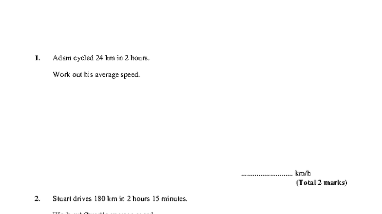 Edexcel GCSE Maths: Speed and Density Practice Questions - Studocu