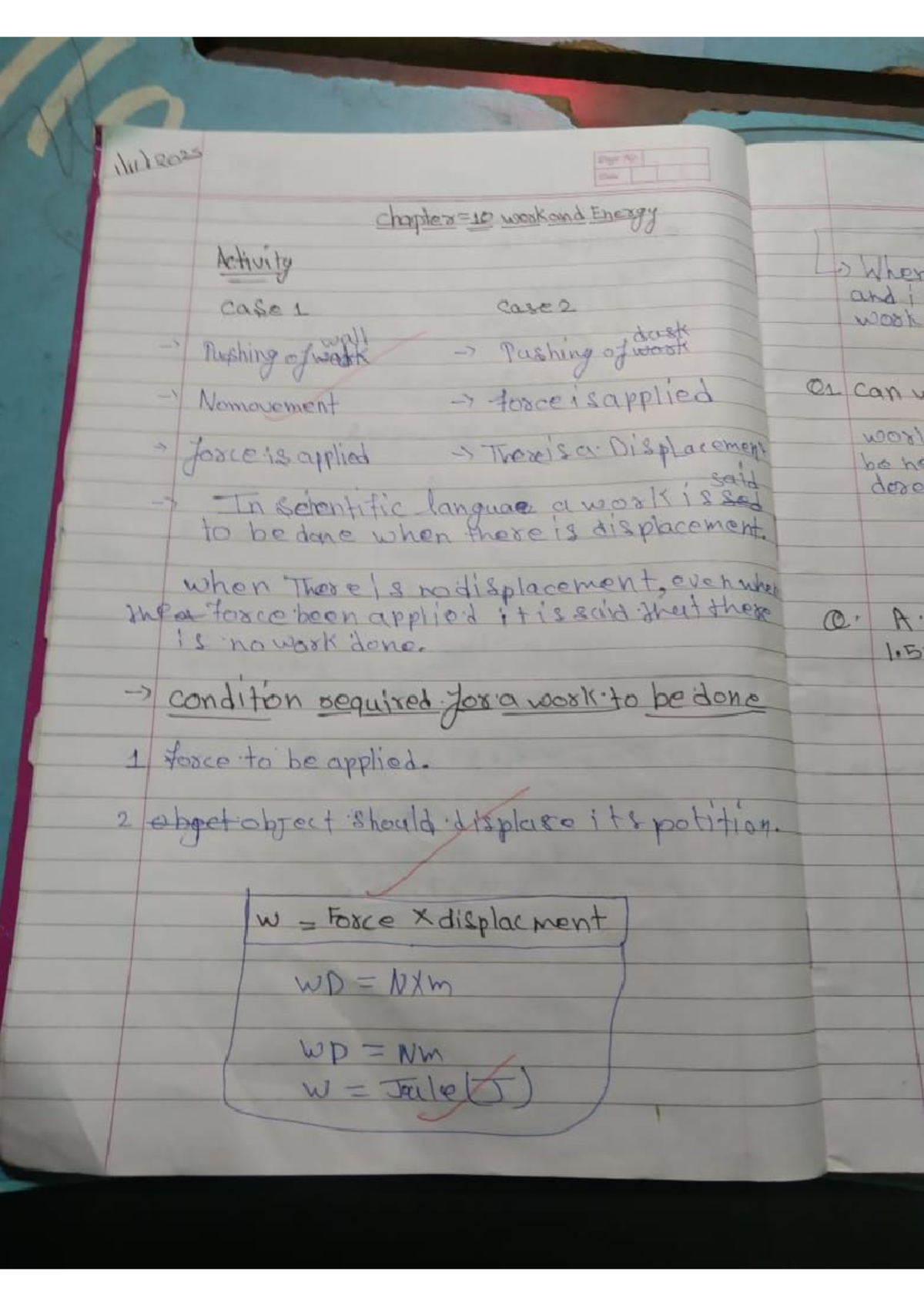 Physics Work and Energy Activity: Case Studies and Sound Concepts - Studocu