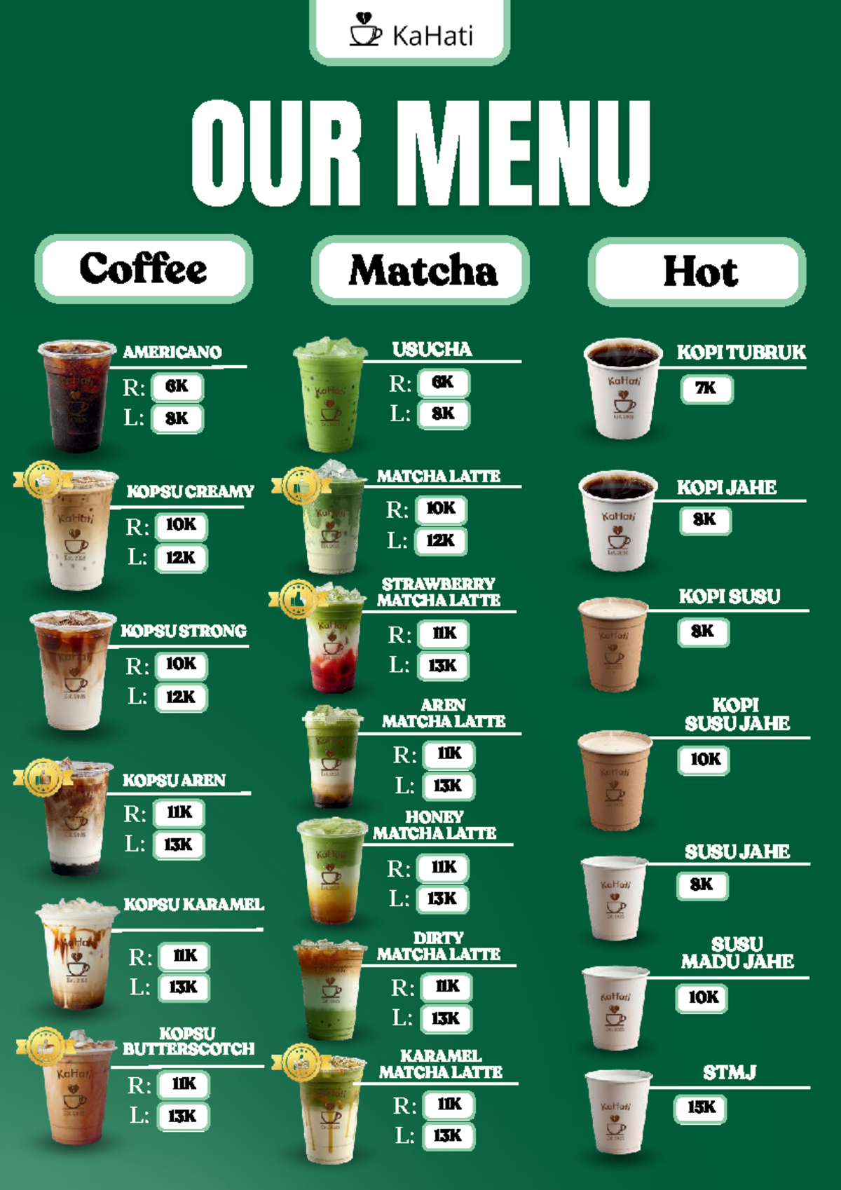 Coffee Menu: Prices and Options - Studocu
