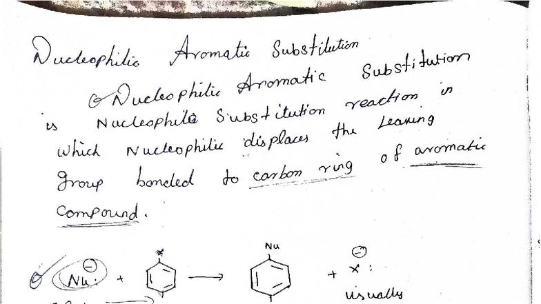 Poc Nucleophilic Aromatic Substitution: Mechanisms and Examples - Studocu