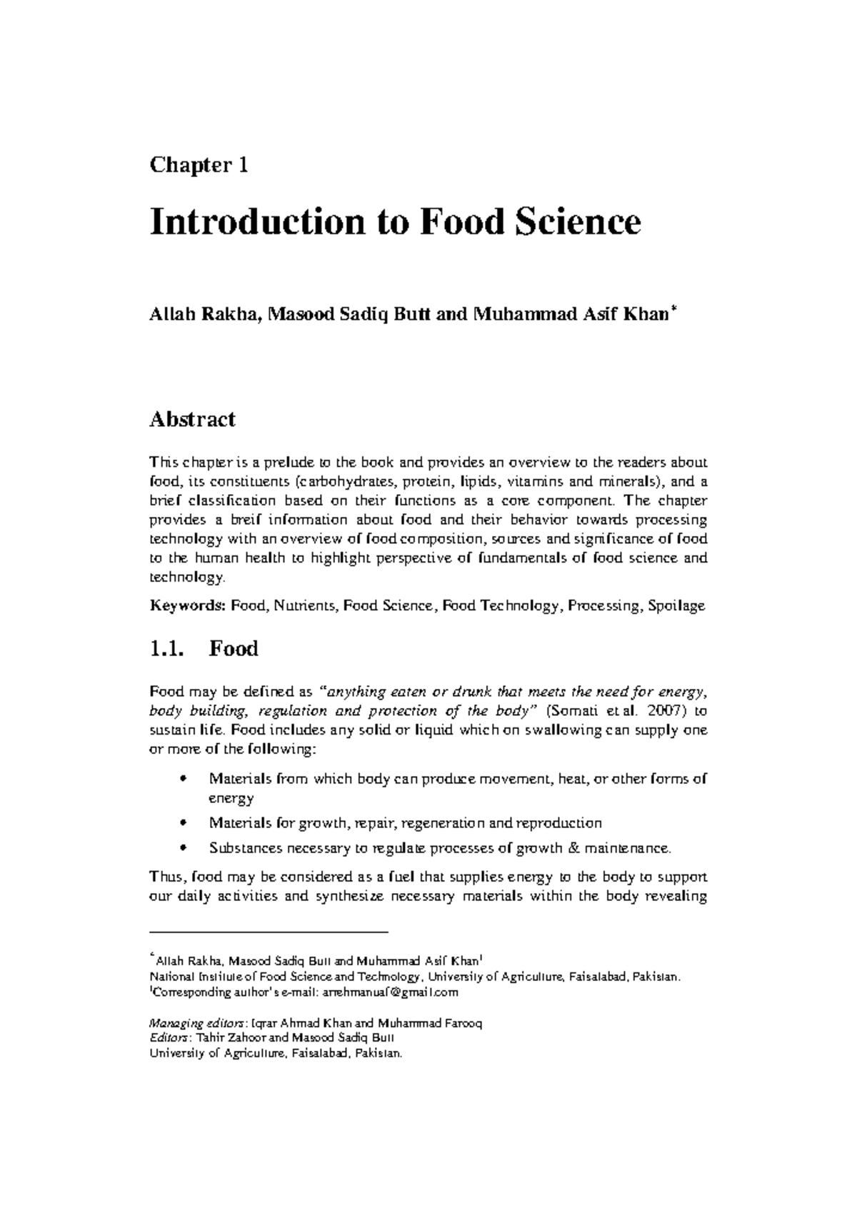 Introduction to Food Science: Overview & Composition (FST101) - Studocu