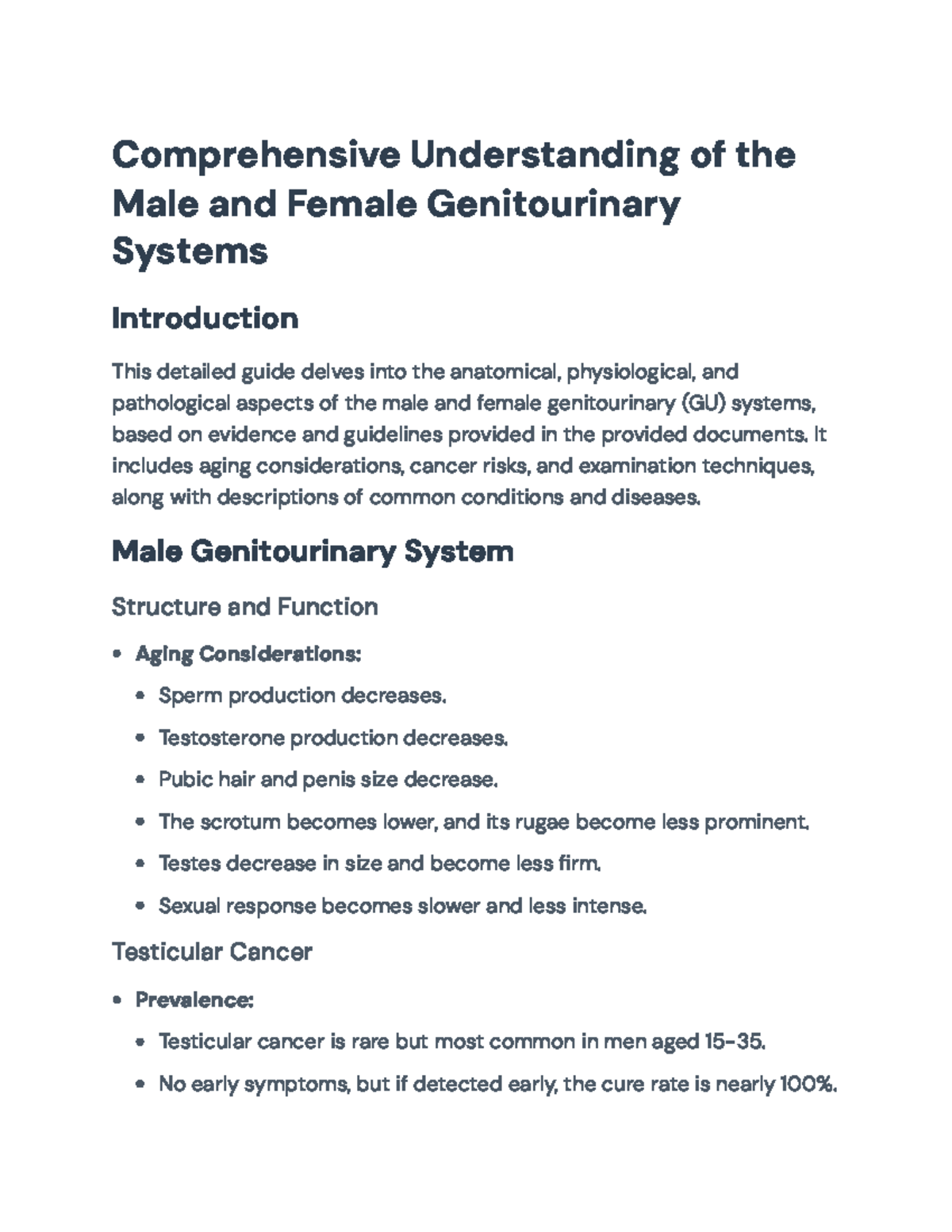 Comprehensive Guide to Male and Female Genitourinary Systems ...