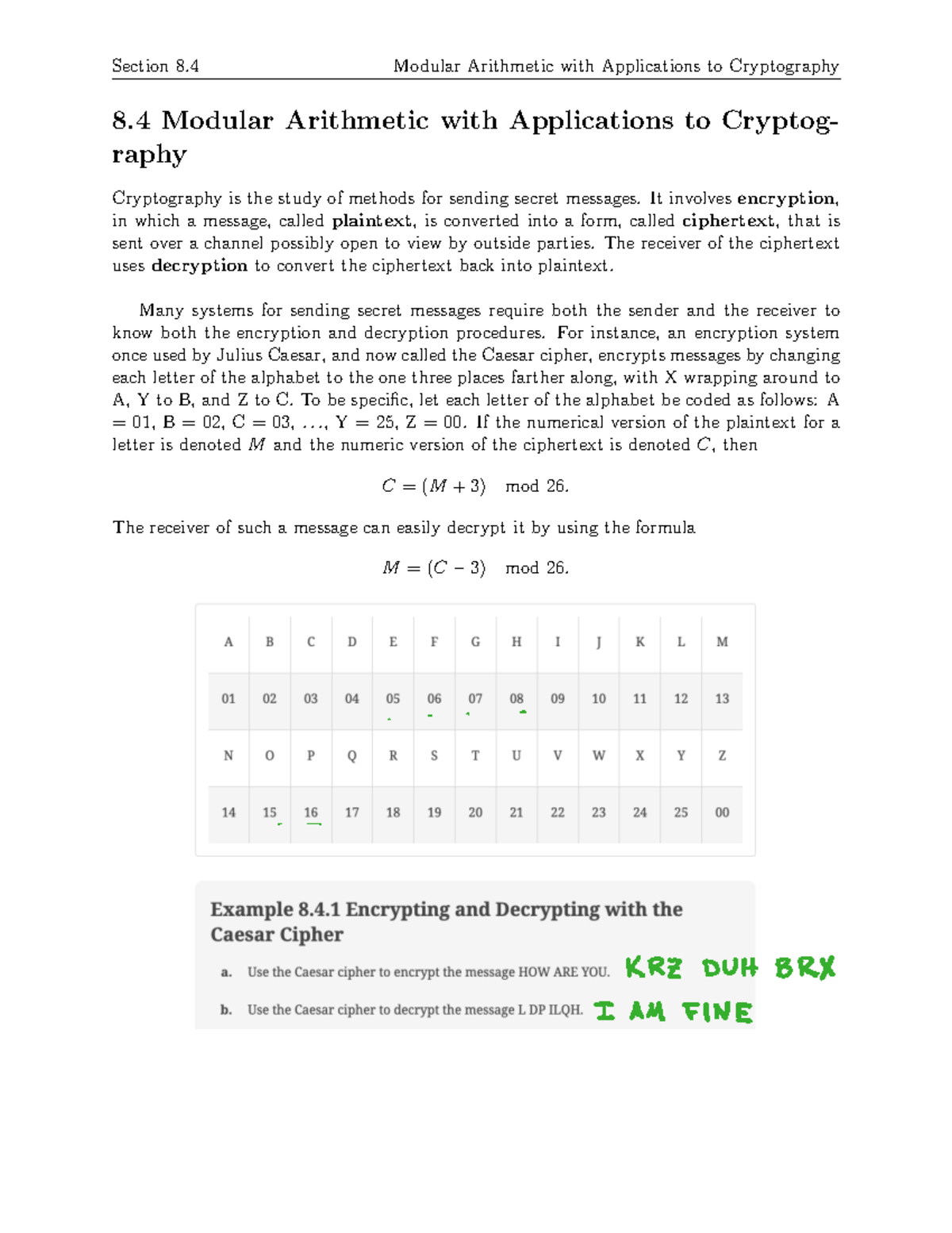 Discrete - Section 8.4 (Annotated) - 8 Modular Arithmetic with ...