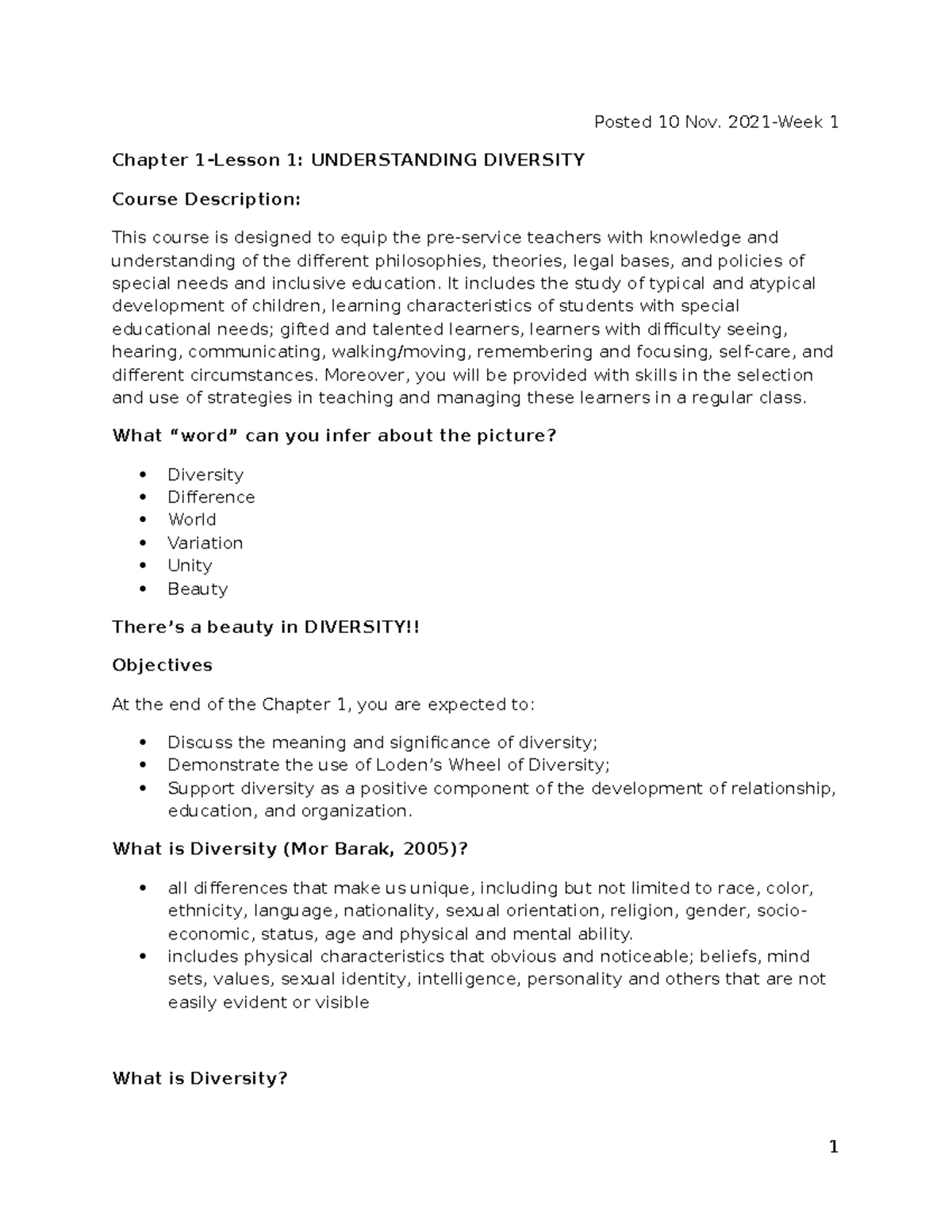 Educ 3- Learning Materials - Posted 10 Nov. 2021-Week 1 Chapter 1 ...