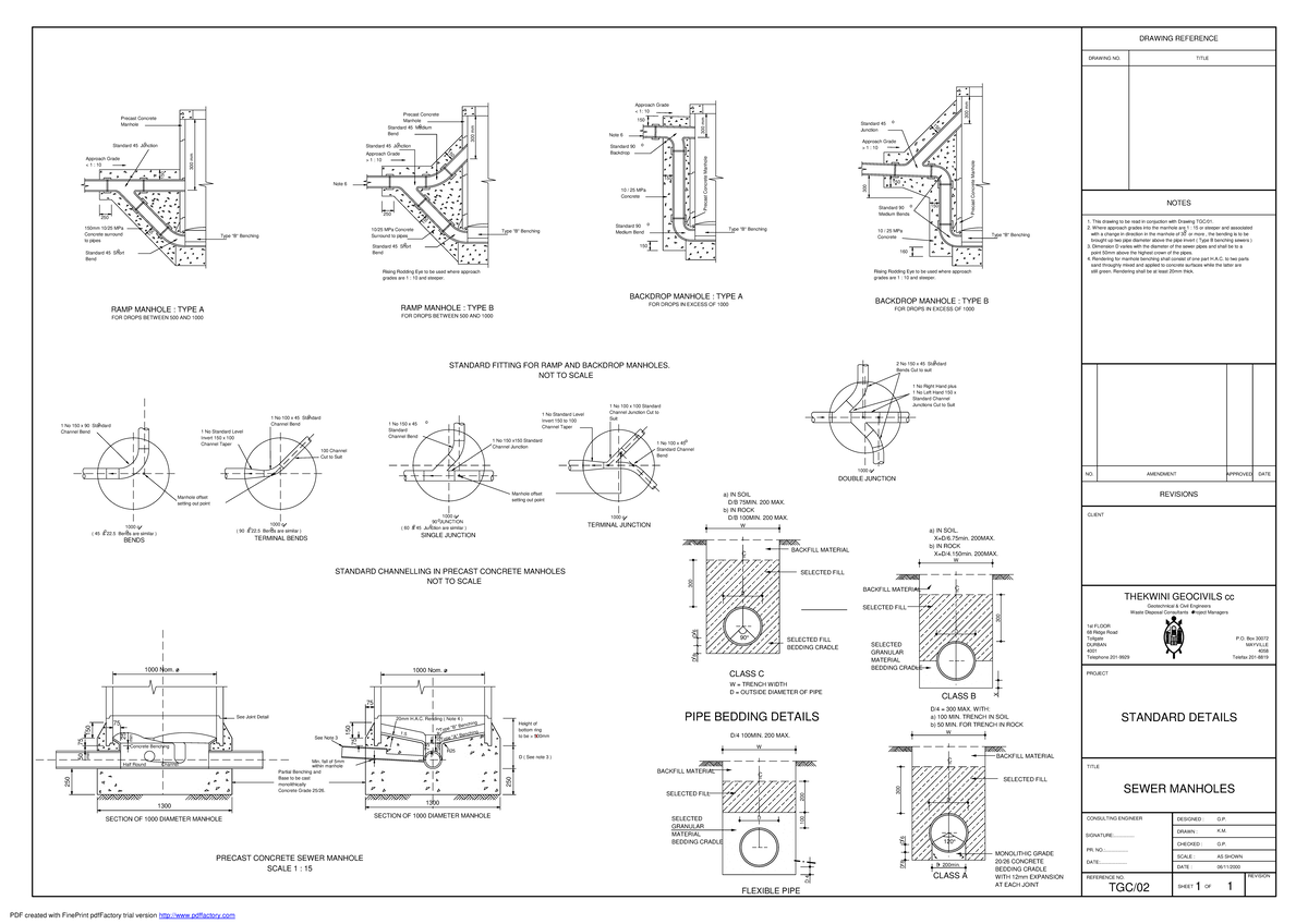 CAD TGC02: Detailed Drawing of Sewer Manholes and Benching - Studocu