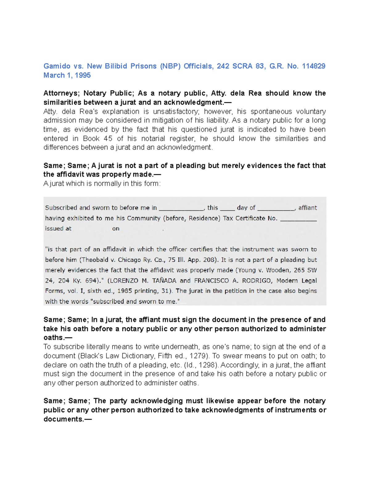 Escra Rulings on Notarial Duties - CASE Study Analysis - Studocu