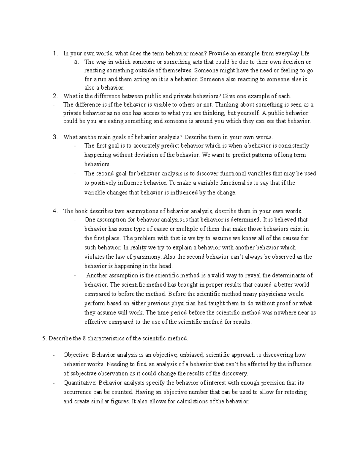 Behavior Analysis: Key Concepts & Scientific Method Overview - Studocu