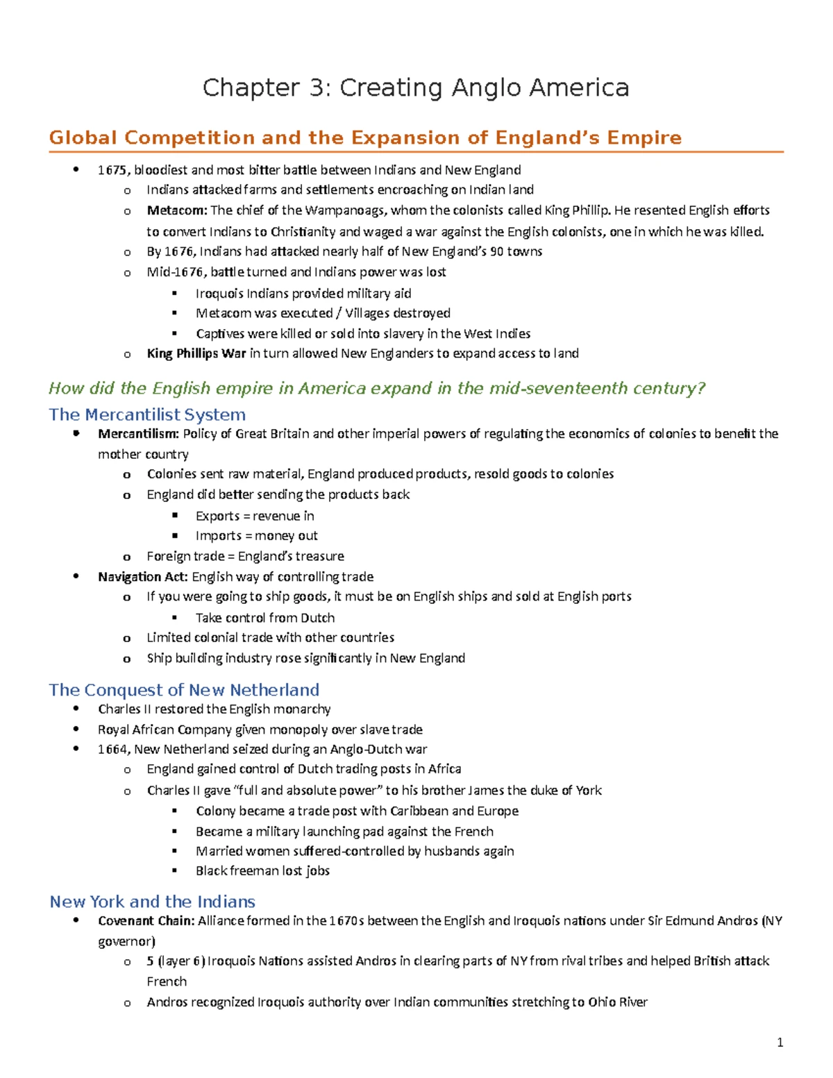 Chapter 6 - Summary Give Me Liberty!: an American History - Chapter 6 ...