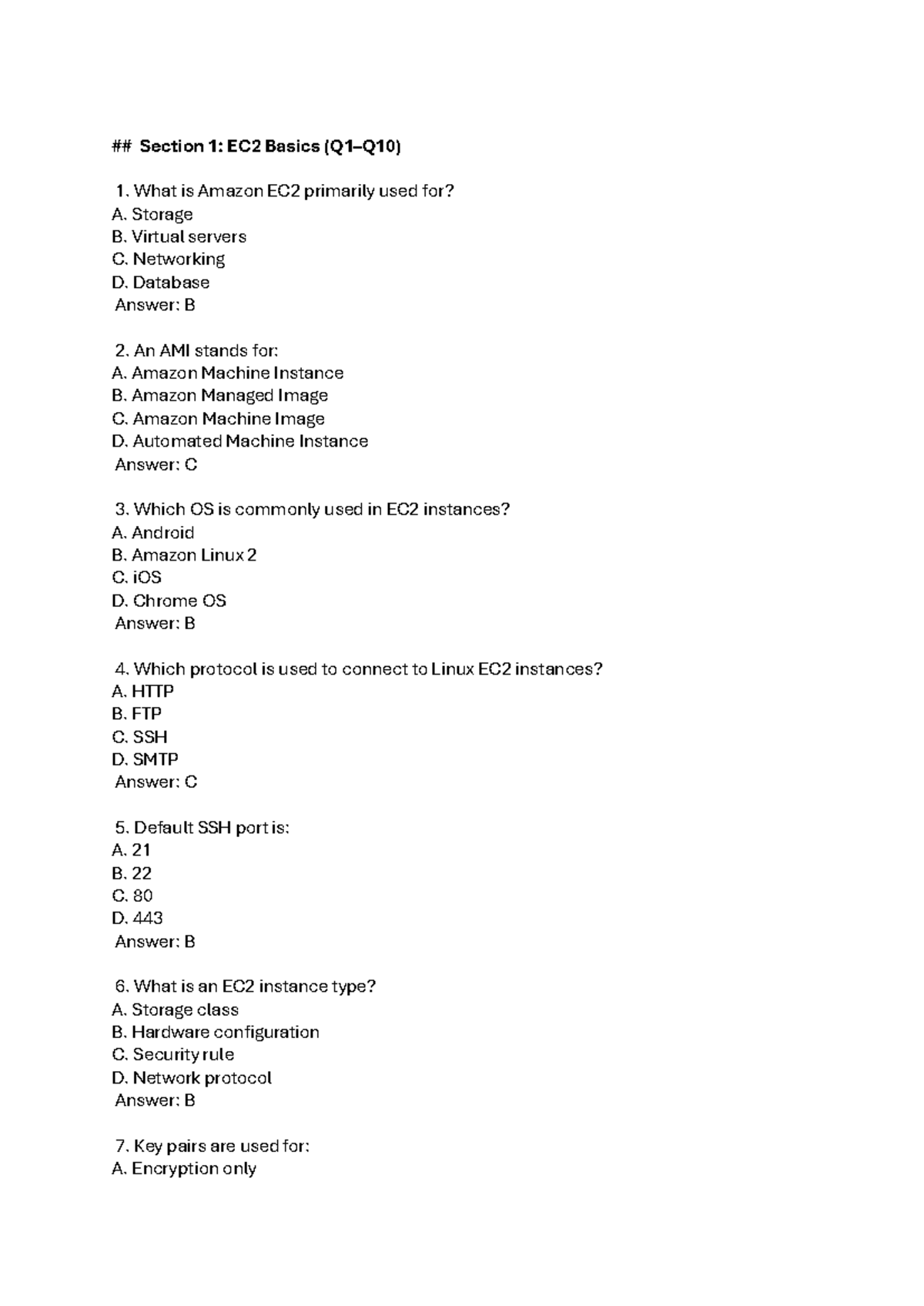 MCQs for Practicals: Cloud Computing (Course Code: CC101) - Studocu