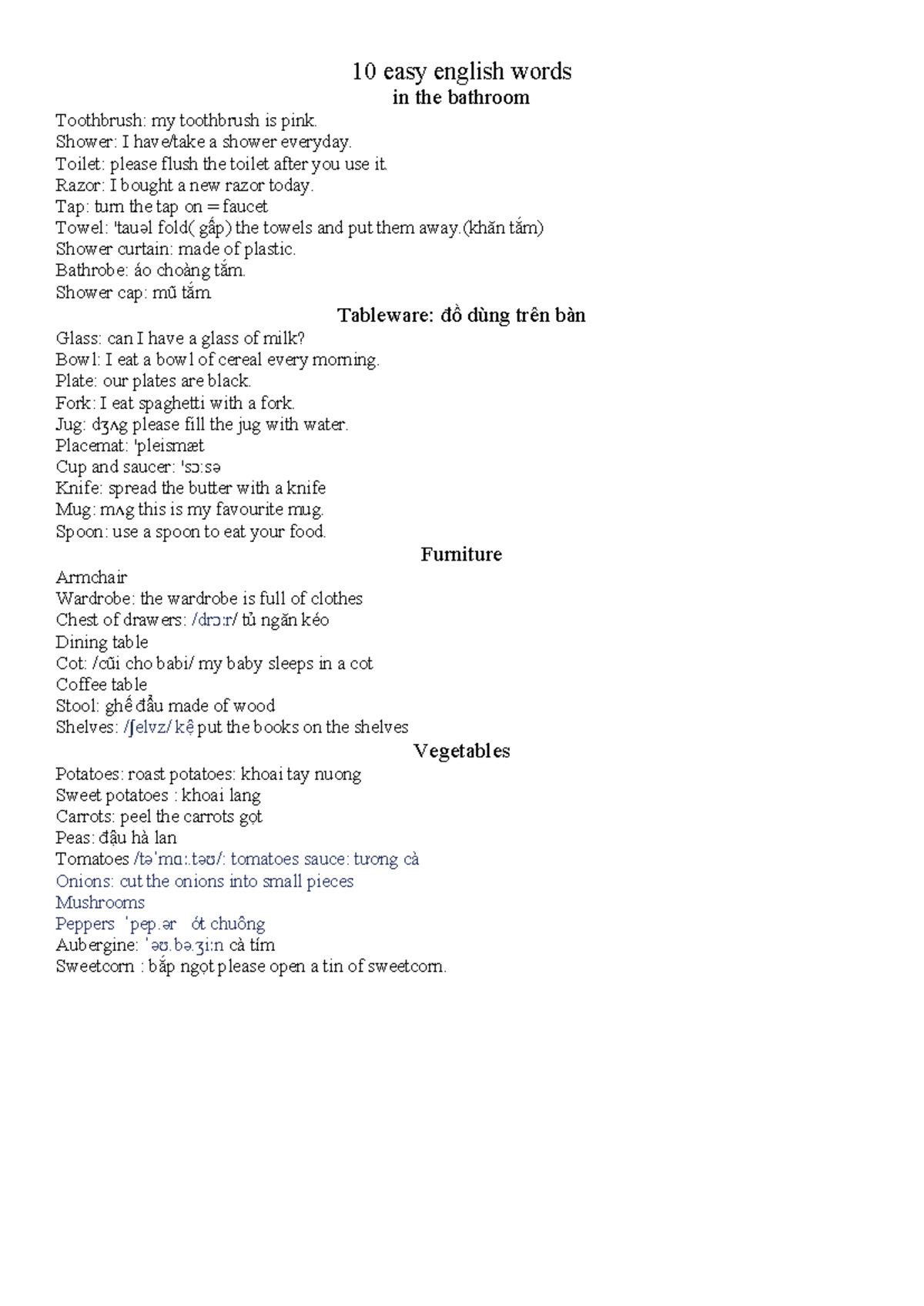 10 Easy English Words for Everyday Objects in the Bathroom and Kitchen ...