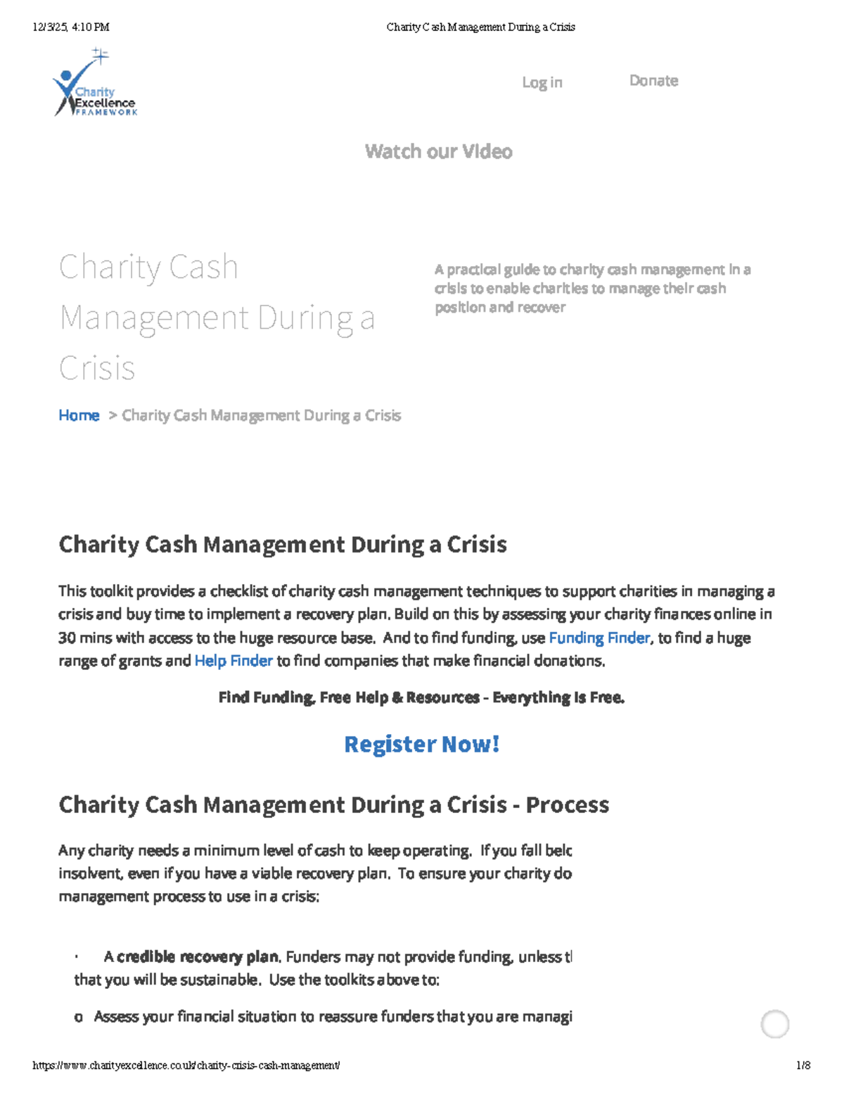 Charity Cash Management During a Crisis: A Practical Toolkit - Studocu