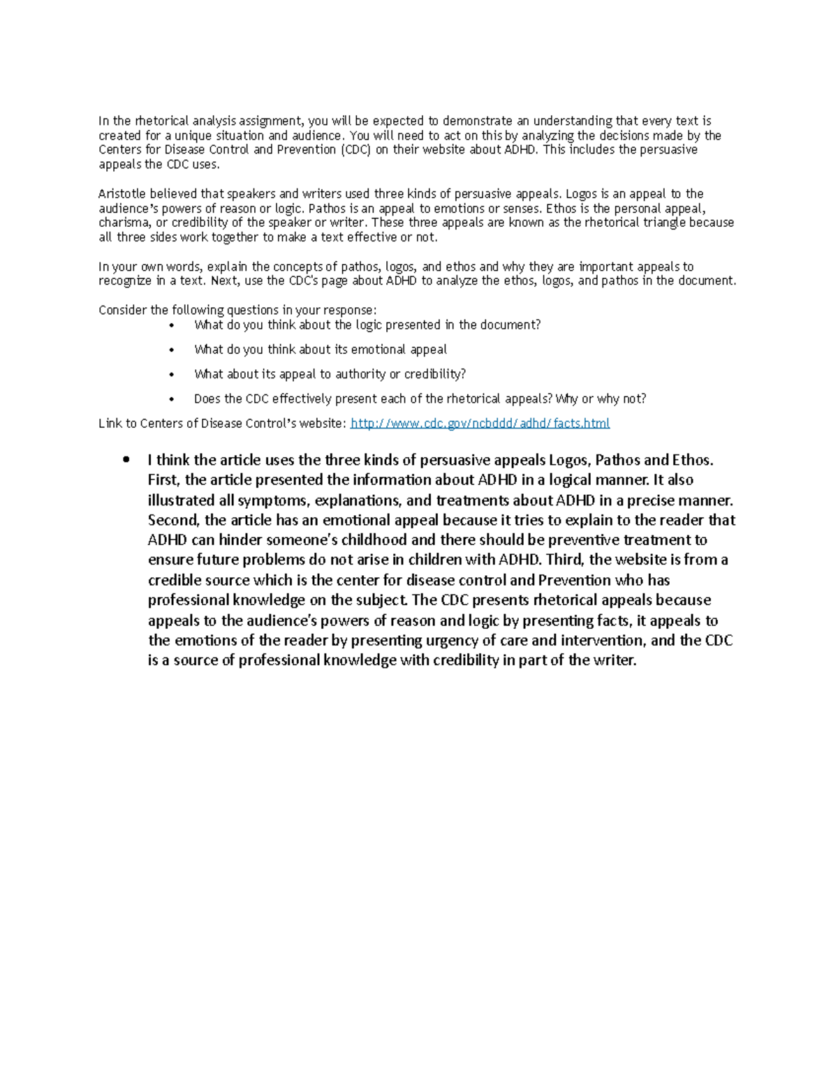 Topic 1 DQ 3 English Composition 1 ENG-105 - In the rhetorical analysis ...