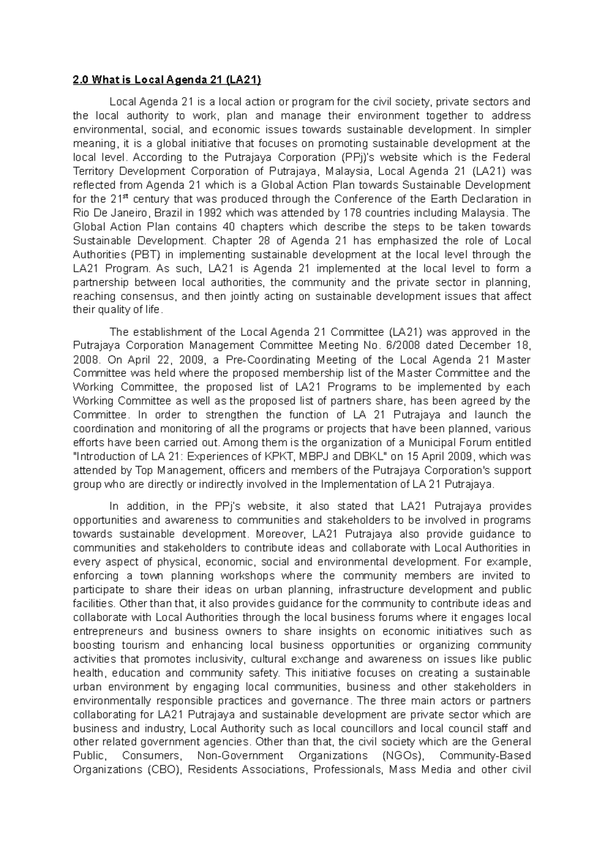 PAD320 LA21 - Understanding the Concept and Objectives of Local Agenda ...