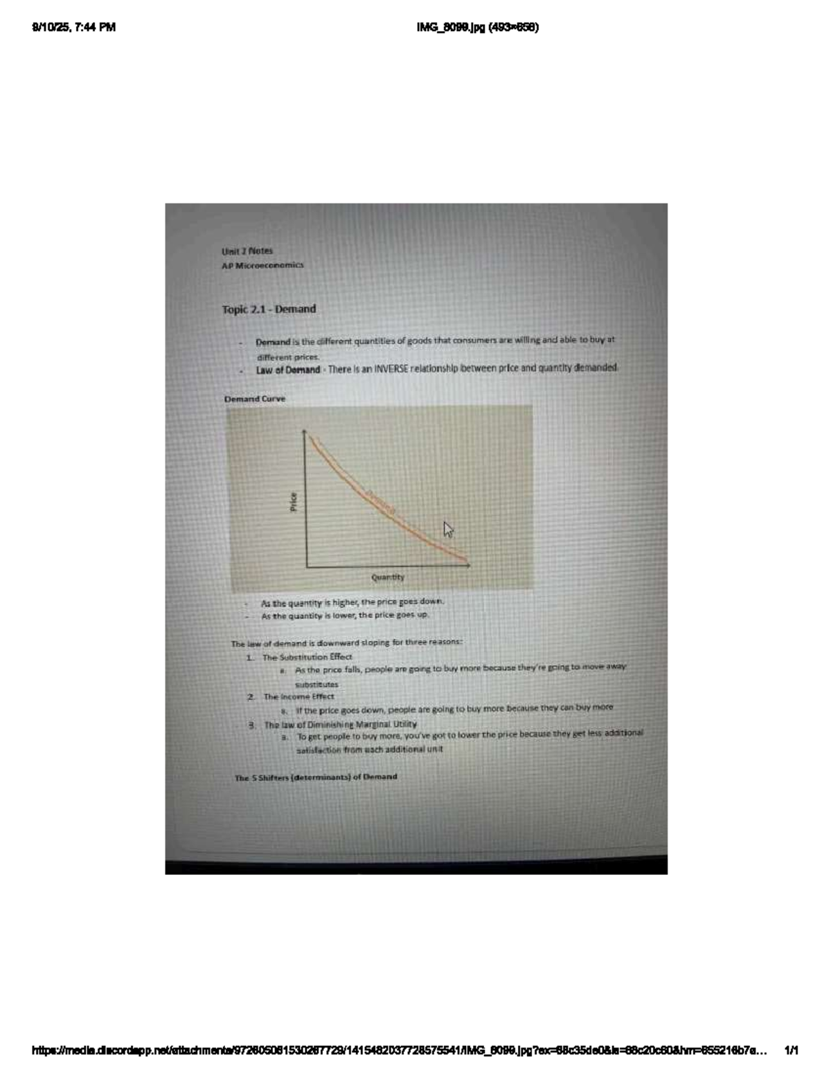 AP Microeconomics Unit 2 Notes: Topic 2.1 Demand Analysis - Studocu