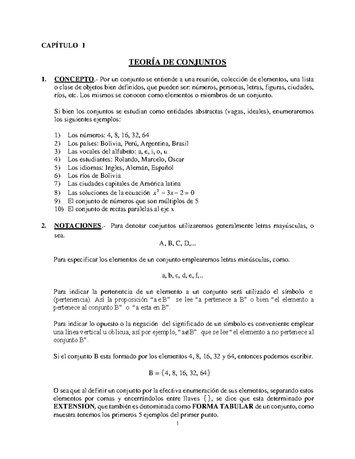 Teoría de Conjuntos - Mate1: Fundamentos y Propiedades Esenciales - Studocu