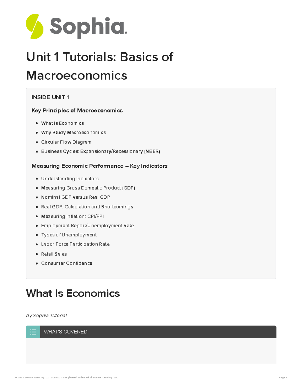 Unit 1 tutorials basics of macroeconomics - Unit 1 Tutorials: Basics of ...