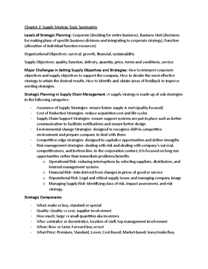 Chapter 4 Topic Notes - Chapter 4: Supply Processes and Technology ...