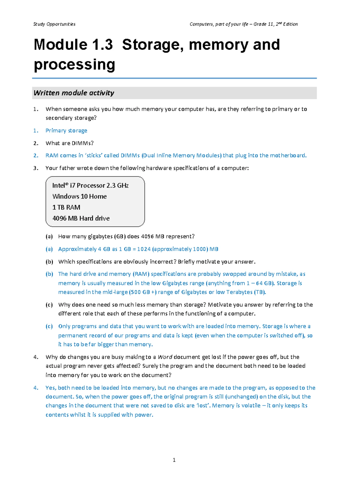 CAT PAT Grade 11 2024: E-Waste Management Practical Task Guide - Studocu
