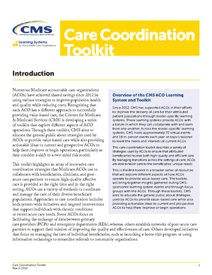 NURSFPX 4050- Care Coordination Presentation to Colleagues - Care ...