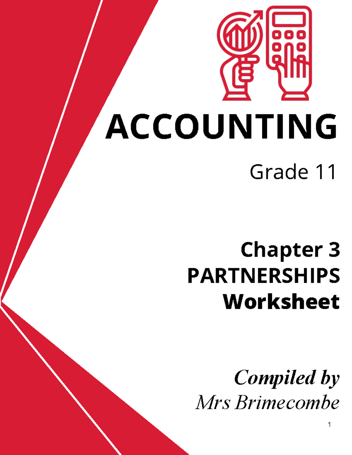 Gr11 accounting partnerships worksheet and activities - Studocu