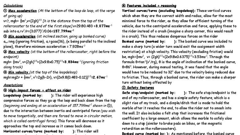 Physics of Rollercoaster Dynamics: Loop De Loop Analysis (PHYS 101) - Studocu