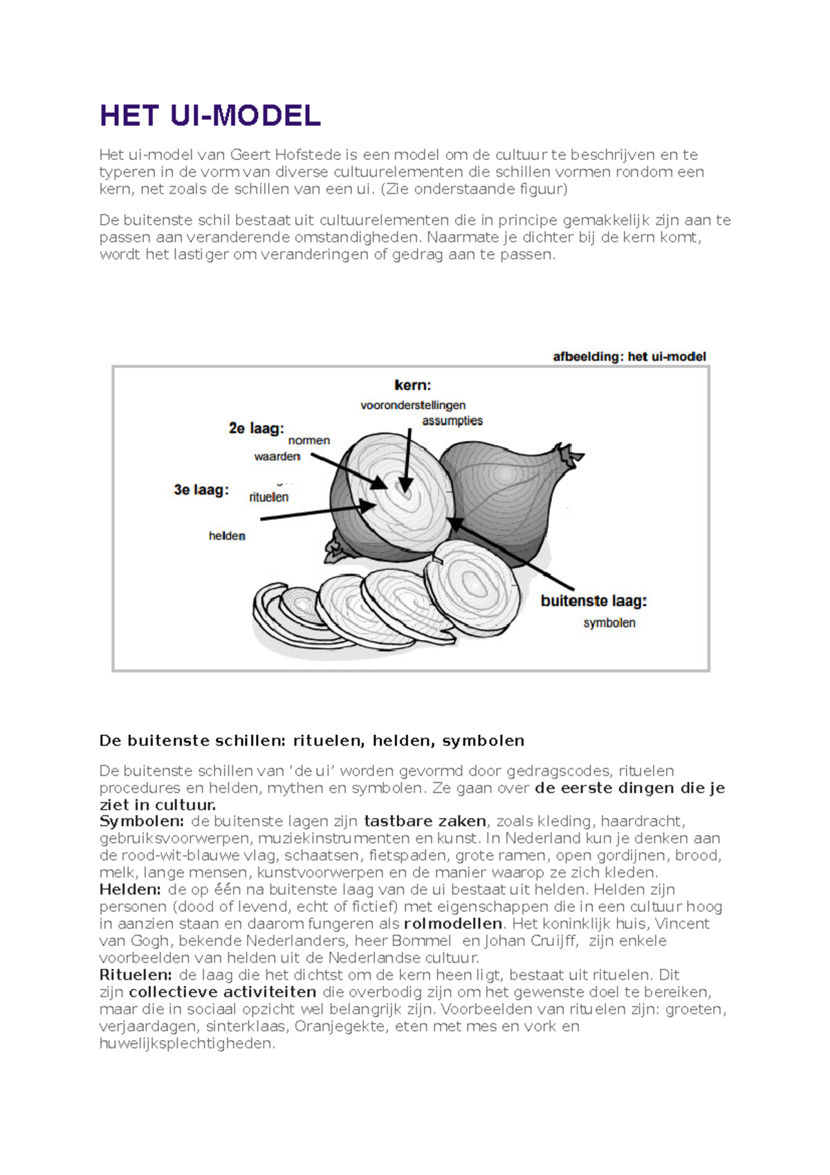 Het ui-model van Hofstede: Cultuurdynamiek en Interculturele ...