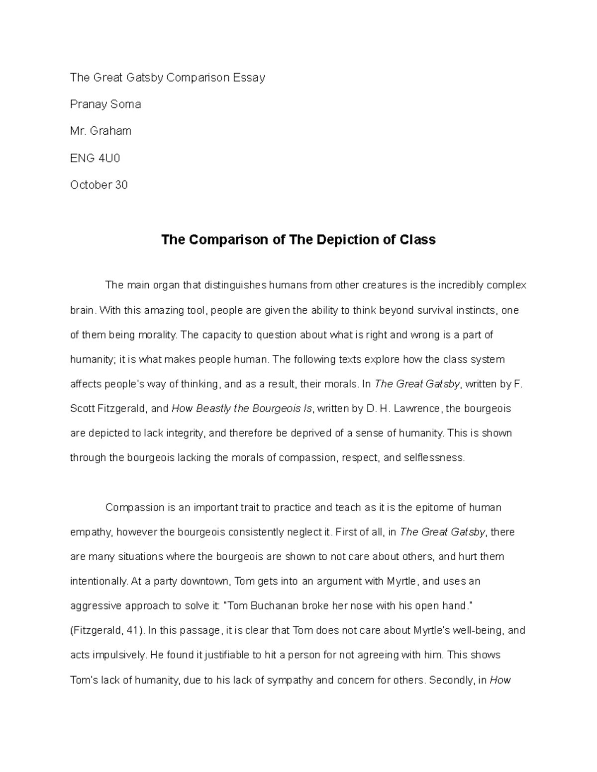 Good Copy The Great Gatsby Comparison Essay - The Great Gatsby ...