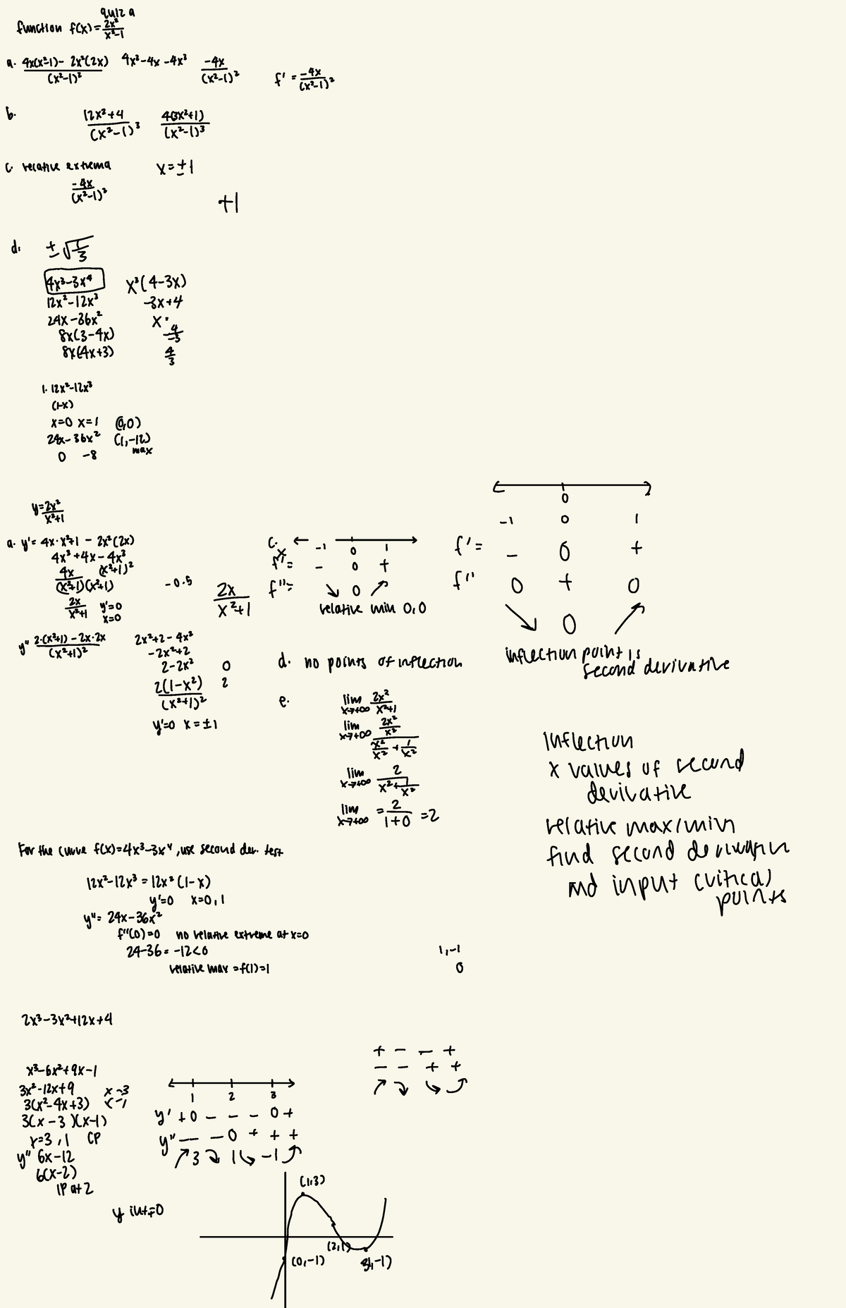 AP CALC - Quiz on Relative Extrema and Derivatives - Studocu