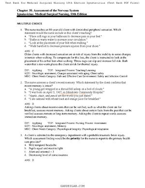 TB 41 - Med surg chapter 41 Iggy test bank - GRADESLAB Chapter 41 ...