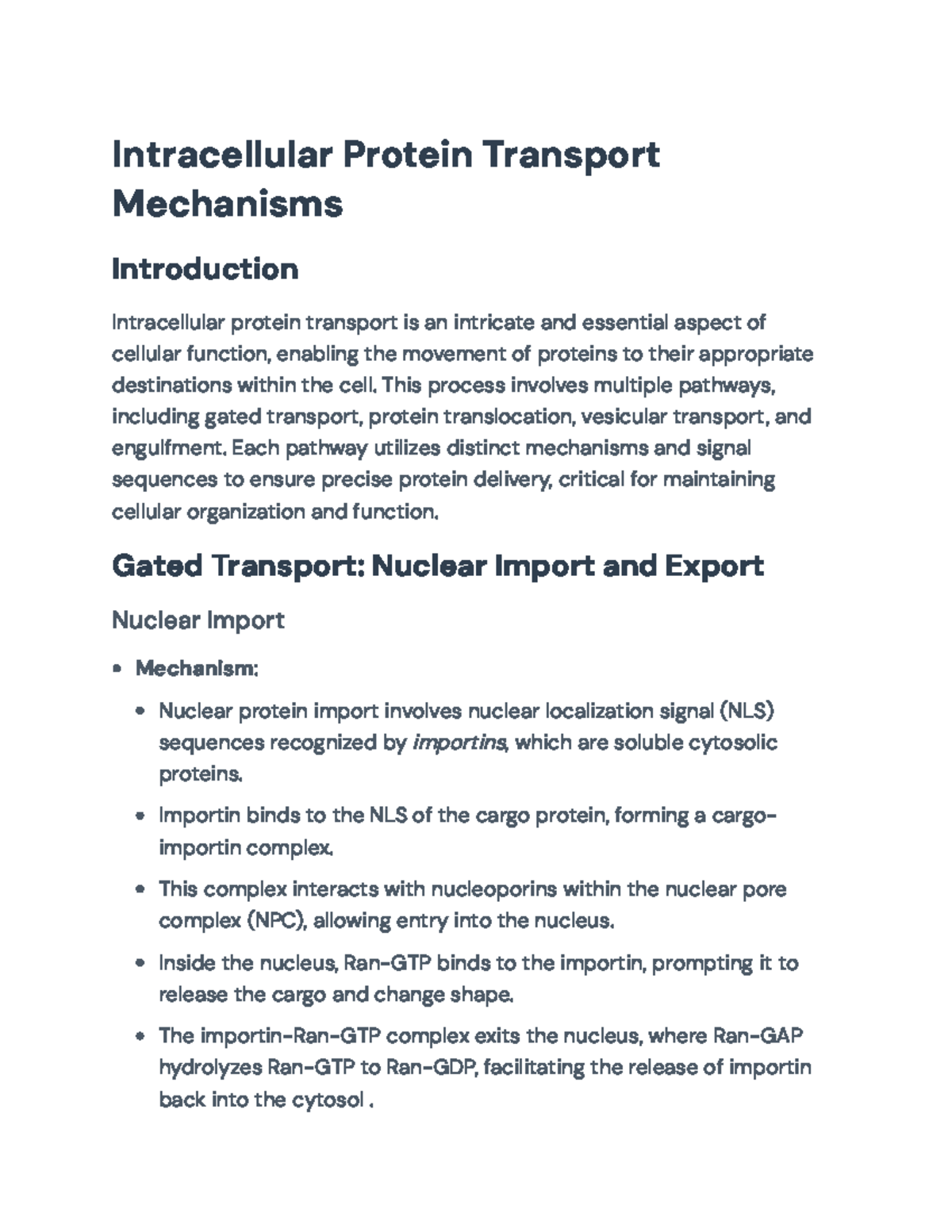 Intracellular Protein Transport Mechanisms: Detailed Overview and ...