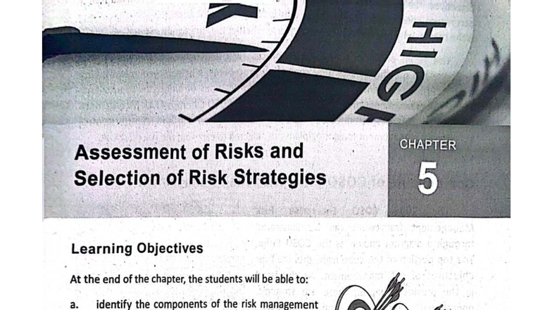 CHAPTER 5: Assessment of Risks and Selection of Risk Strategies (COSO ...