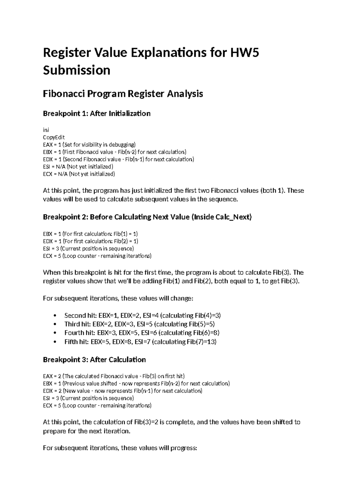 Fibonacci Program and Random Number Analysis for CS Class HW5 ...